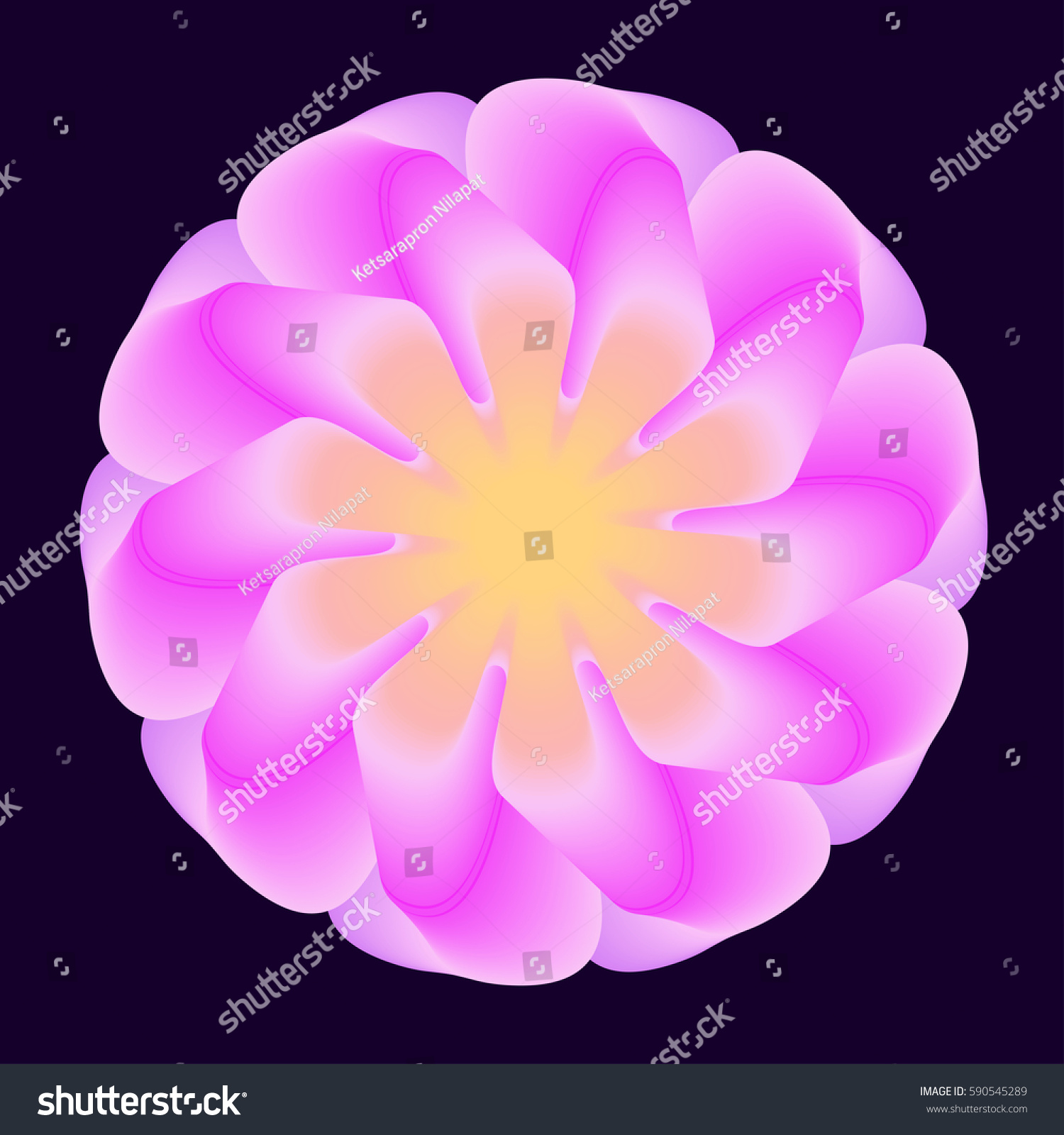 Craft Paper Flower Vector Stock Vector (Royalty Free) 590545289 ...