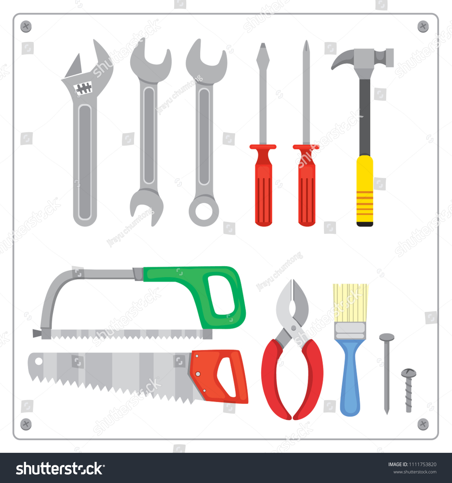 Craftsman Tool Color Stock Vector (Royalty Free) 1111753820 | Shutterstock