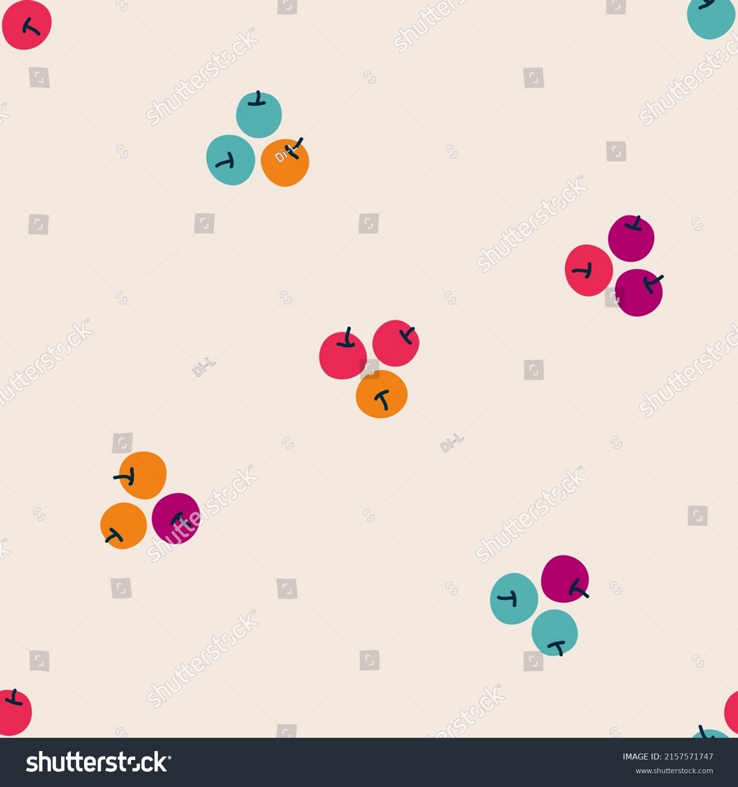 Cranberry Seamless Pattern Vector Illustration Cute Stock Vector ...