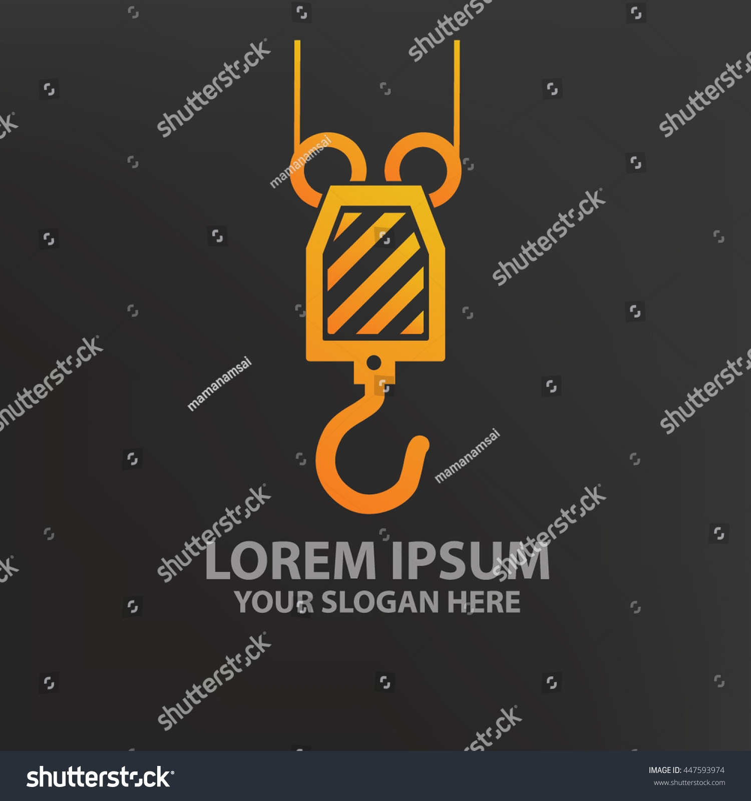Crane Designlogo Templateclean Vector Stock Vector (Royalty Free ...