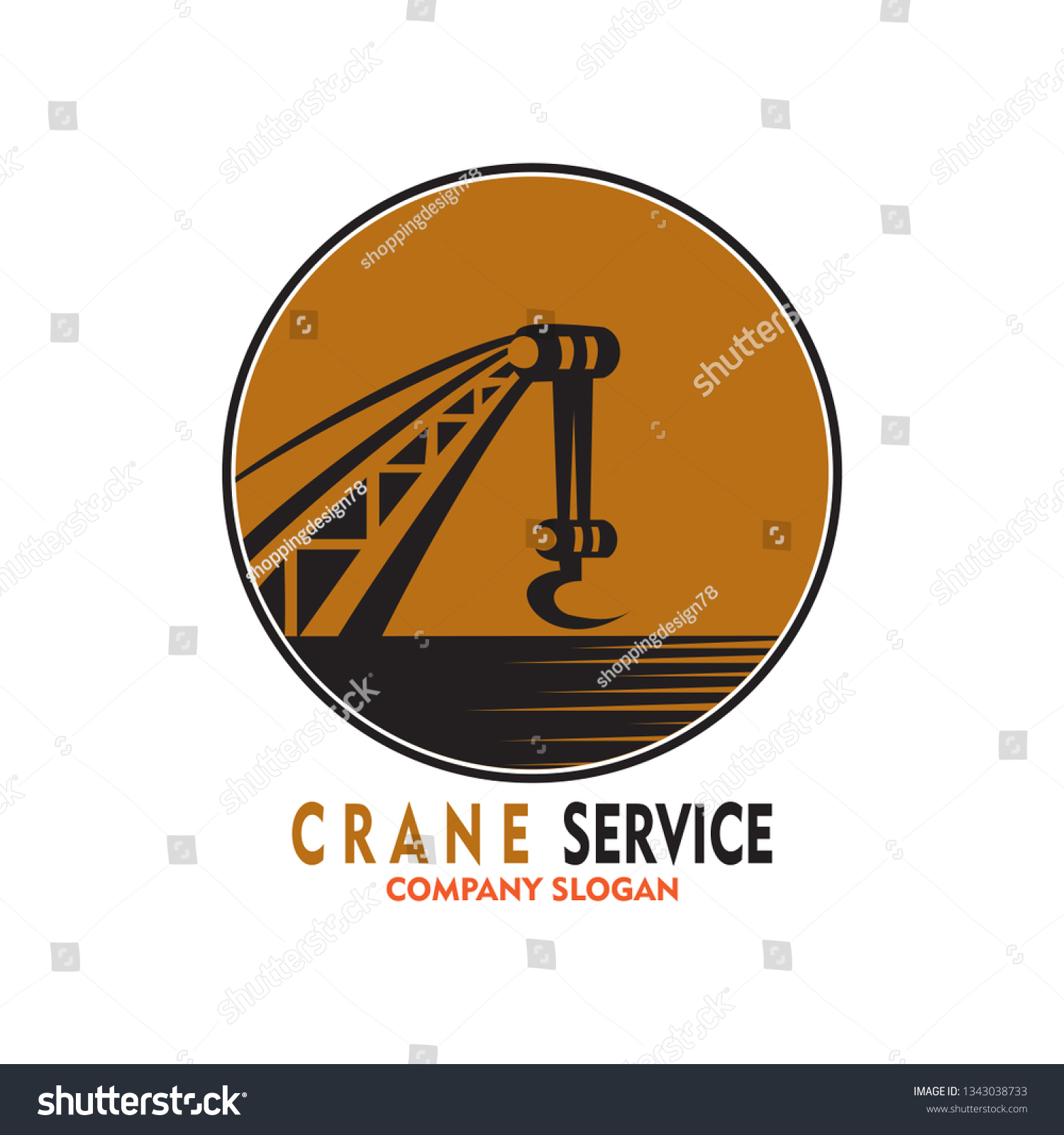 Crane Logo Design Stock Vector (Royalty Free) 1343038733