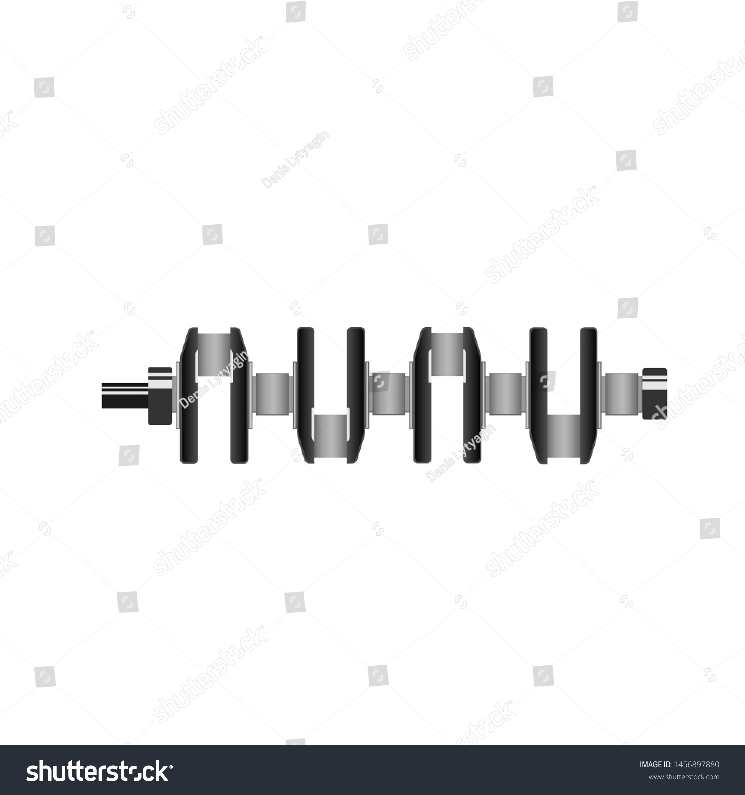 Crankshaft White Background Vector Illustration Stock Vector (Royalty ...