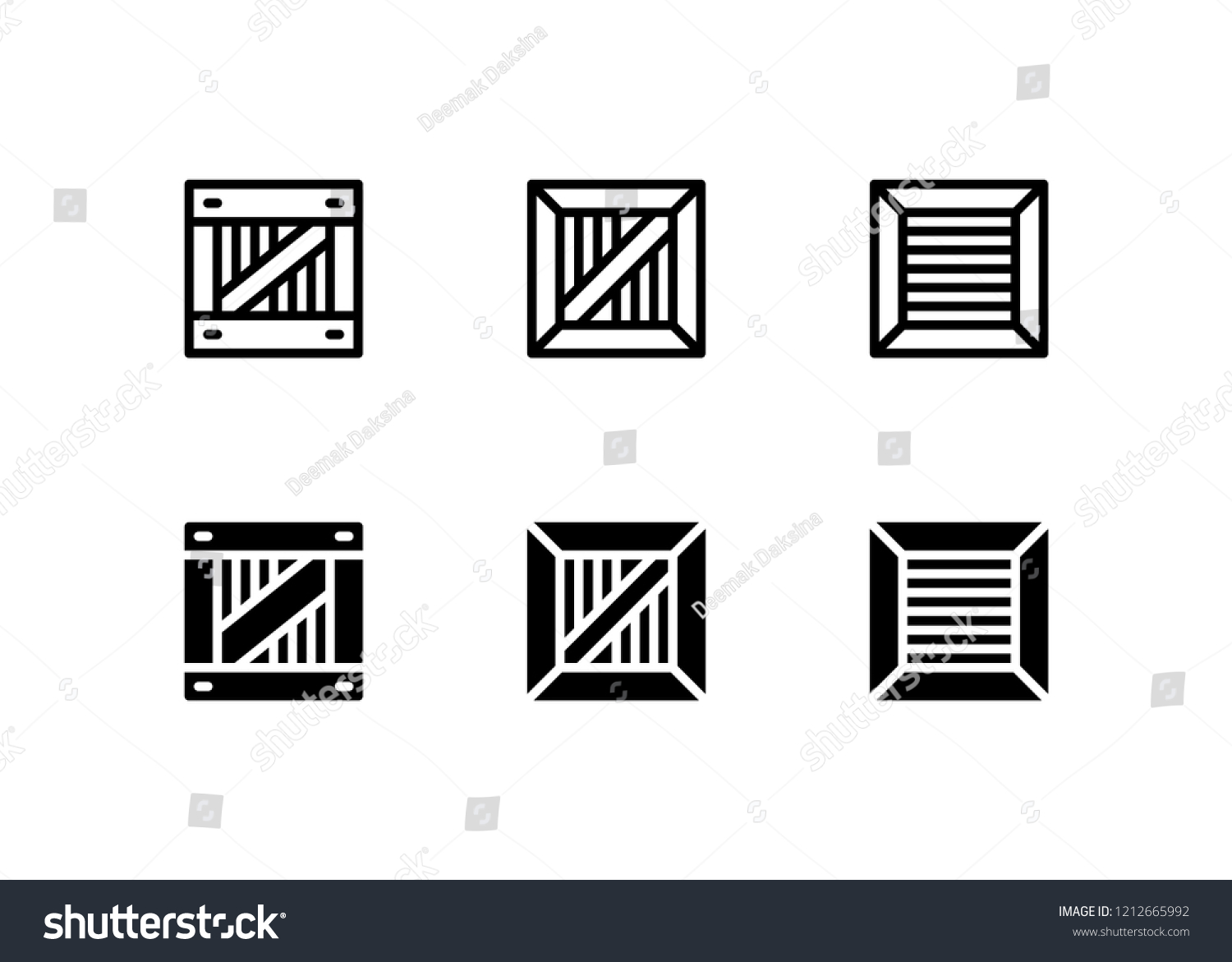 Crate Icon Logo Vector Symbol Package Stock Vector (Royalty Free ...