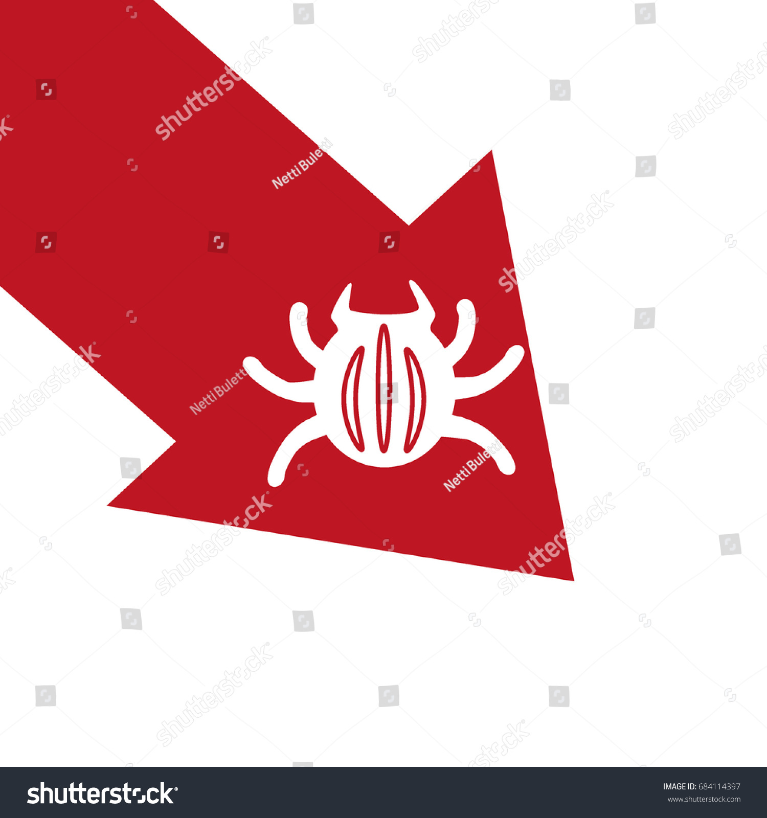 Crawling Beetle Icon Stock Vector (Royalty Free) 684114397 | Shutterstock