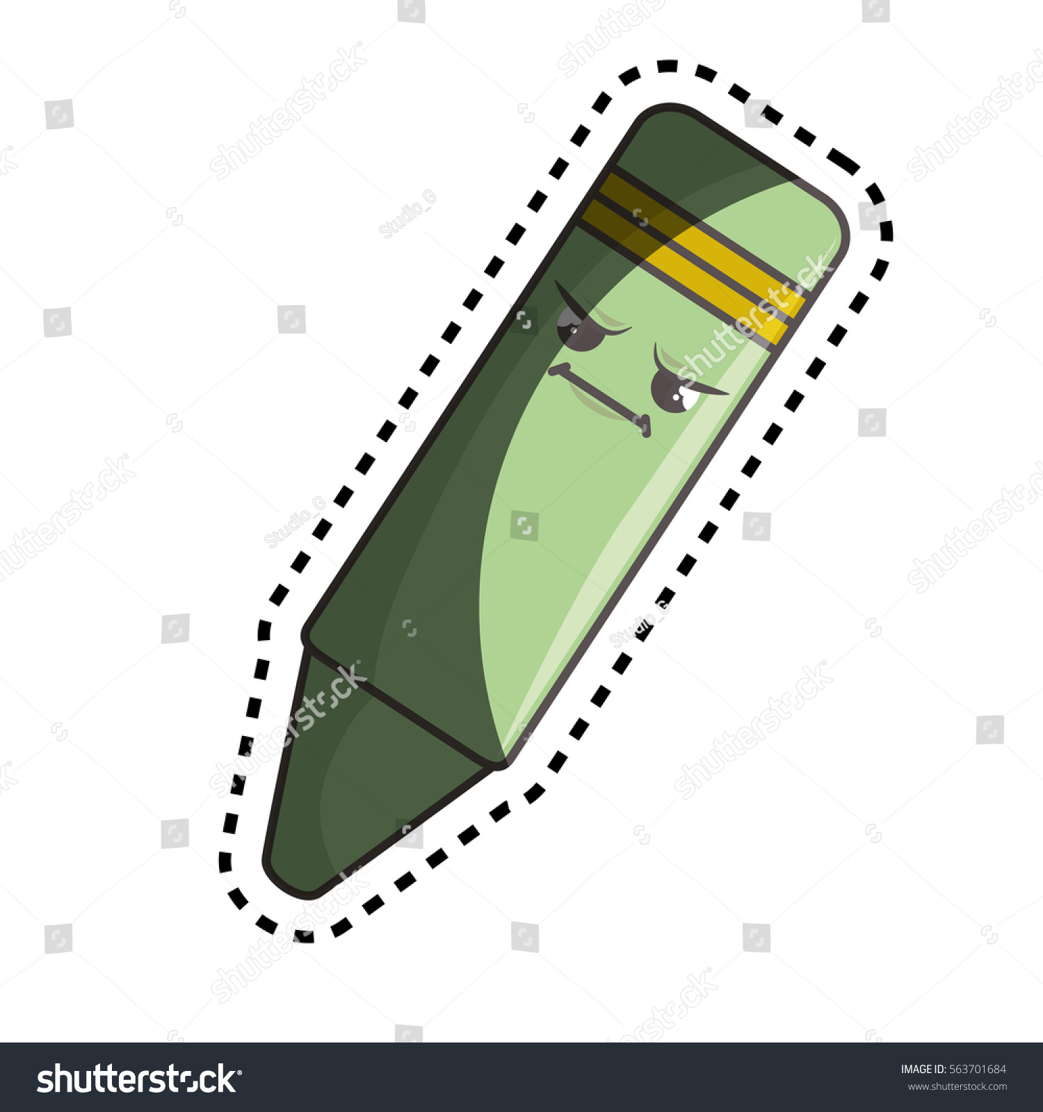 Crayon Comic Character Isolated Icon Stock Vector (Royalty Free ...