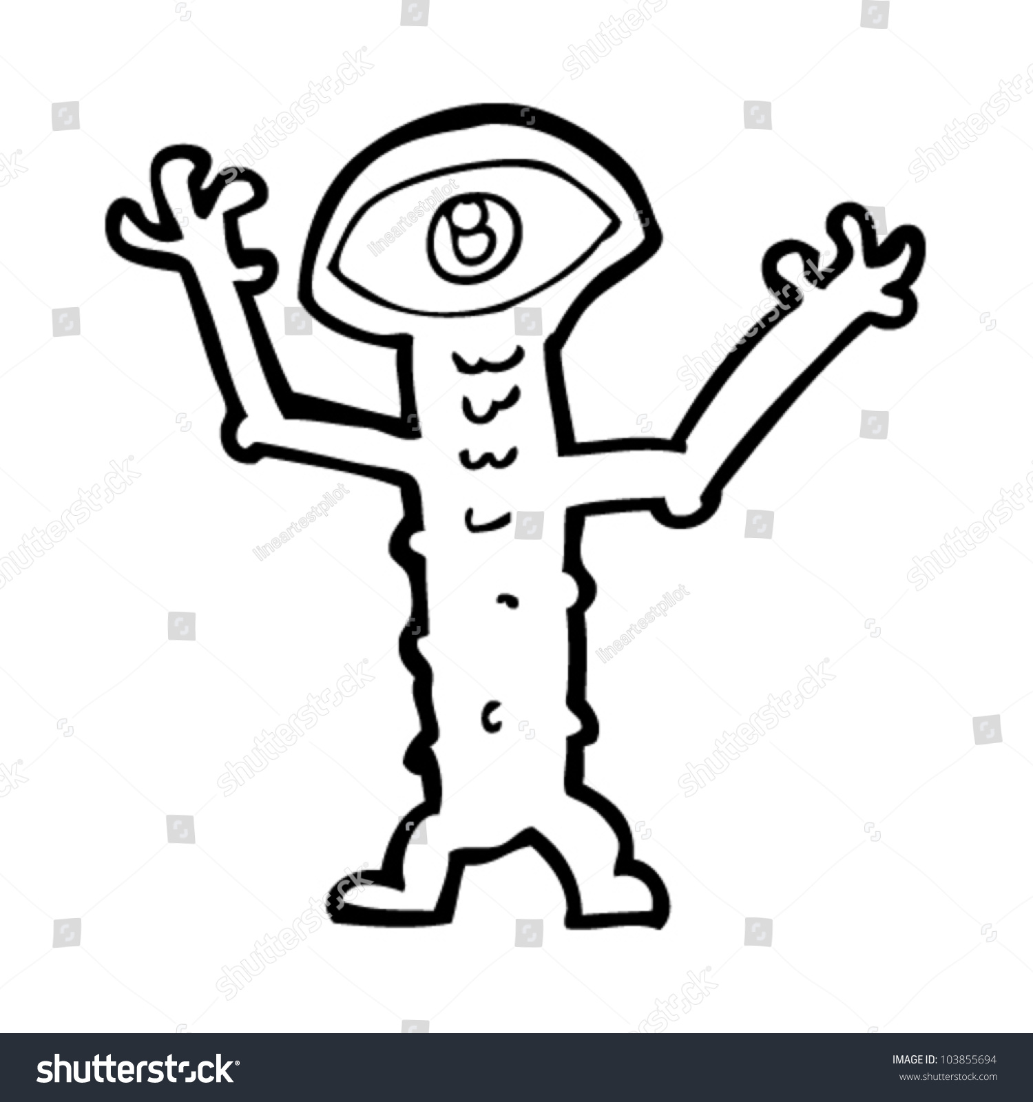 Crazy Alien Cartoon Stock Vector (Royalty Free) 103855694 | Shutterstock