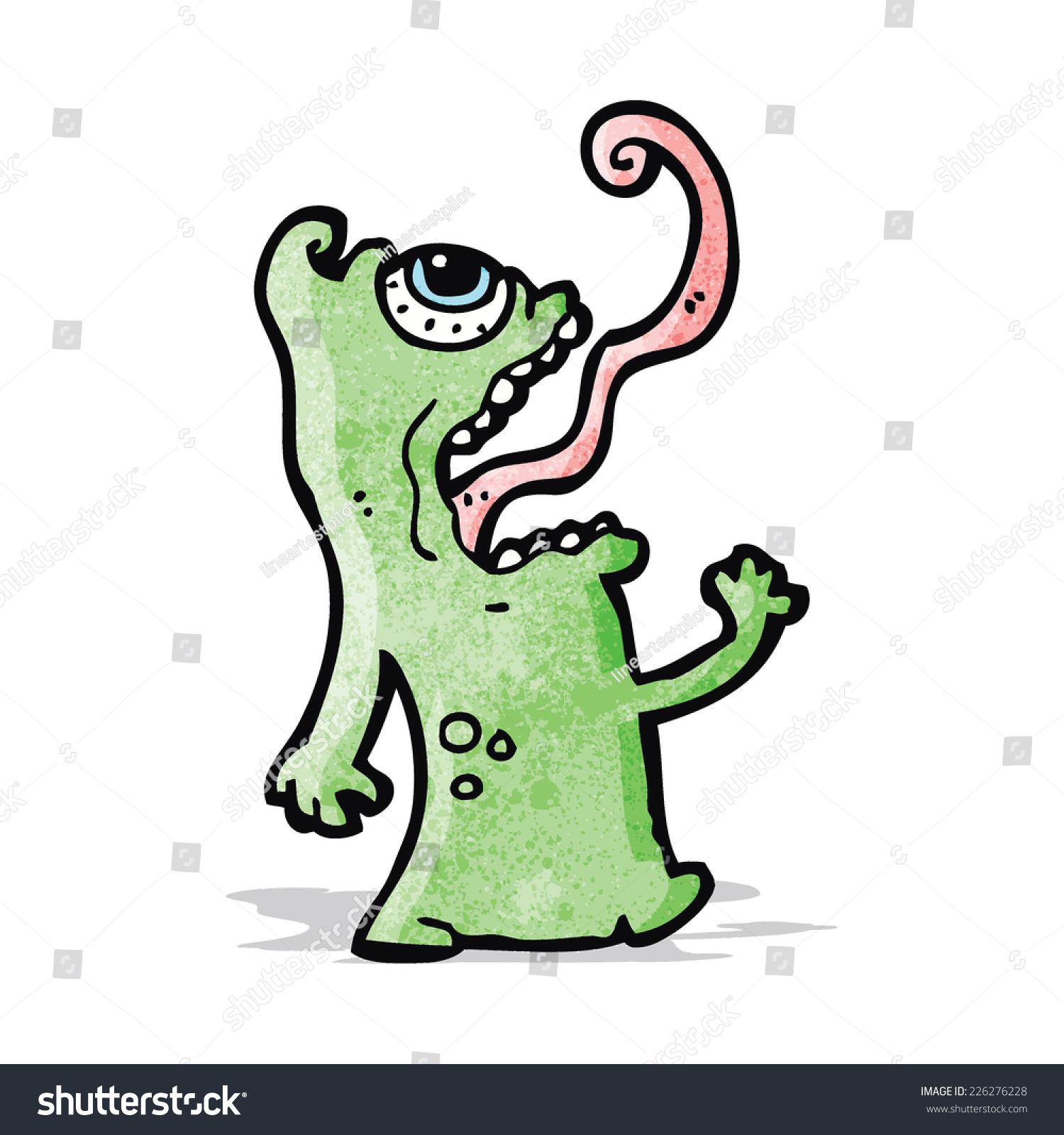 Crazy Alien Cartoon Stock Vector (Royalty Free) 226276228