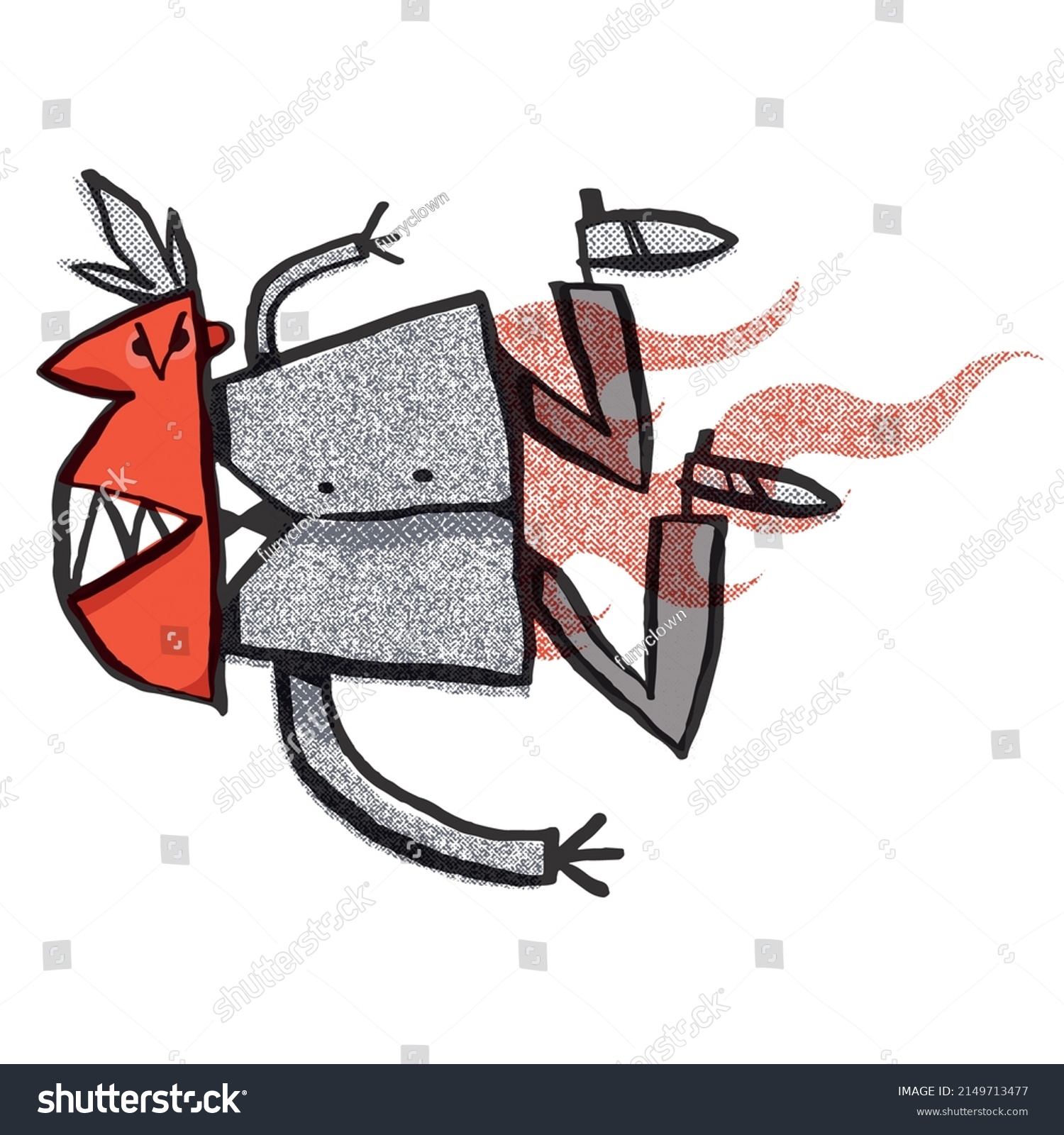 Crazy Boss Comic Character Vector Illustration Stock Vector (Royalty ...