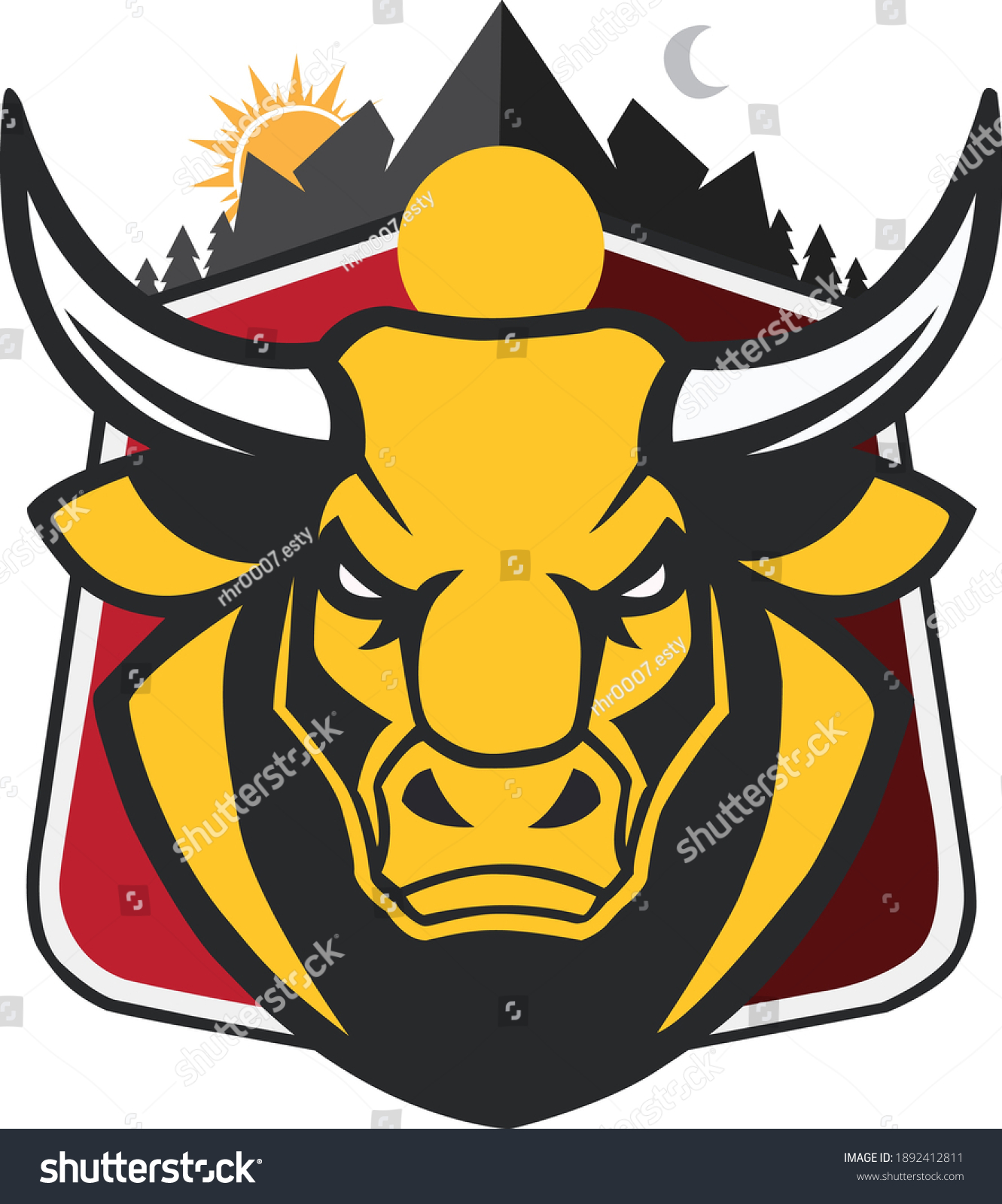 Crazy Bull Vector Illustration Cartoon: เวกเตอร์สต็อก (ปลอดค่าลิขสิทธิ์ ...