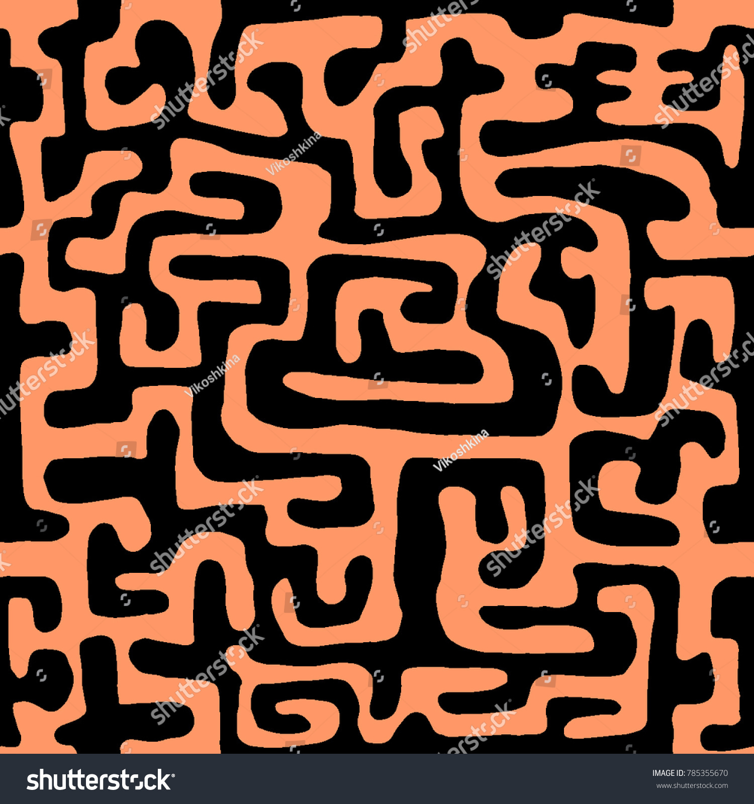 Crazy Cartoon Pattern Seamless Graffiti Background Stock Vector ...
