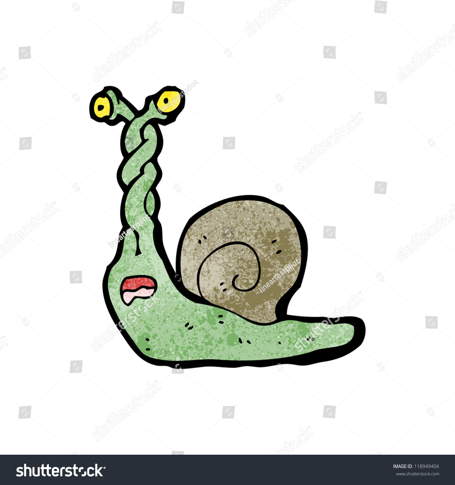 Crazy Cartoon Snail Stock Vector (Royalty Free) 118949404 | Shutterstock