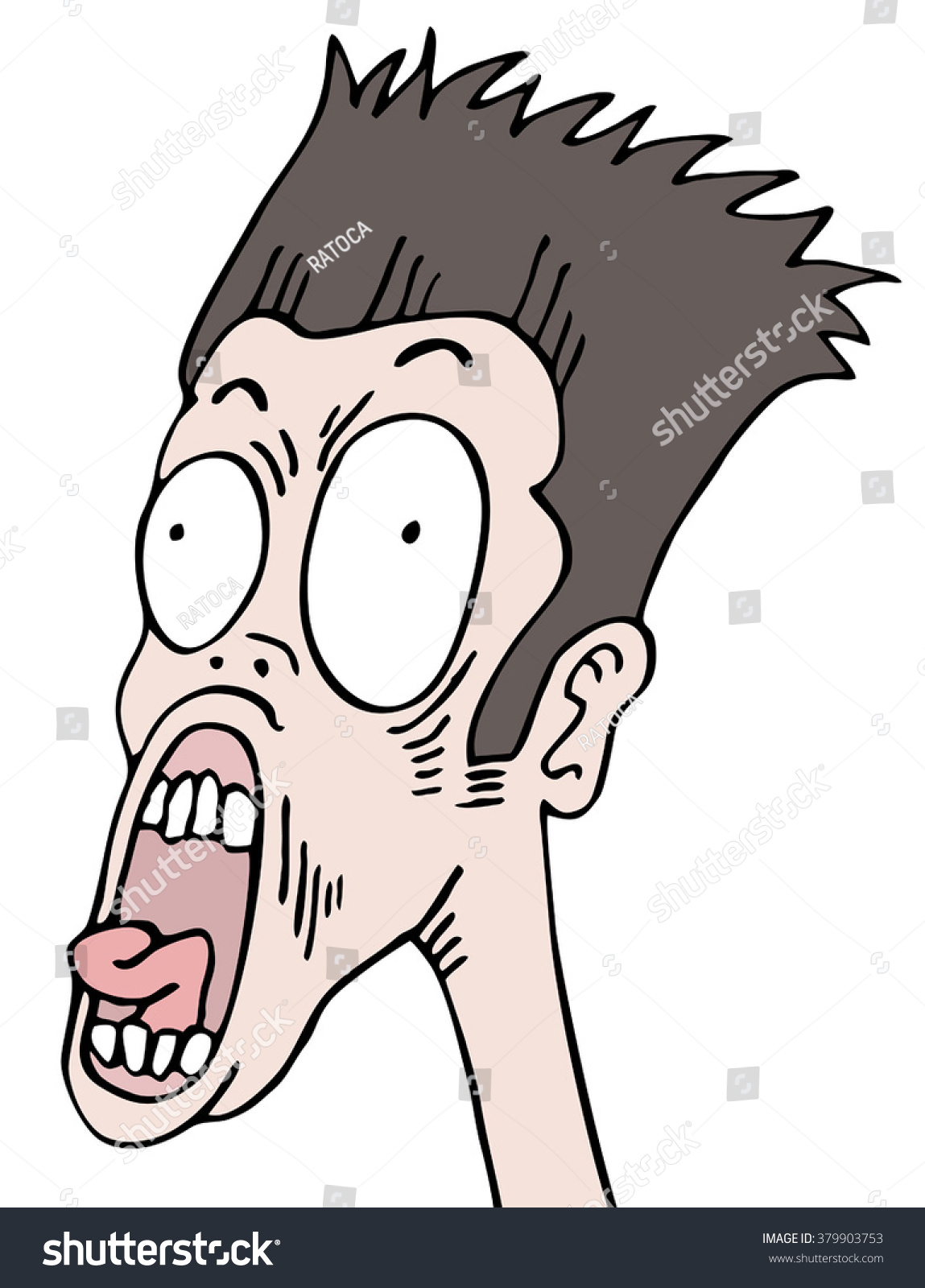 Crazy Face Expression: vector de stock (libre de regalías) 379903753 ...