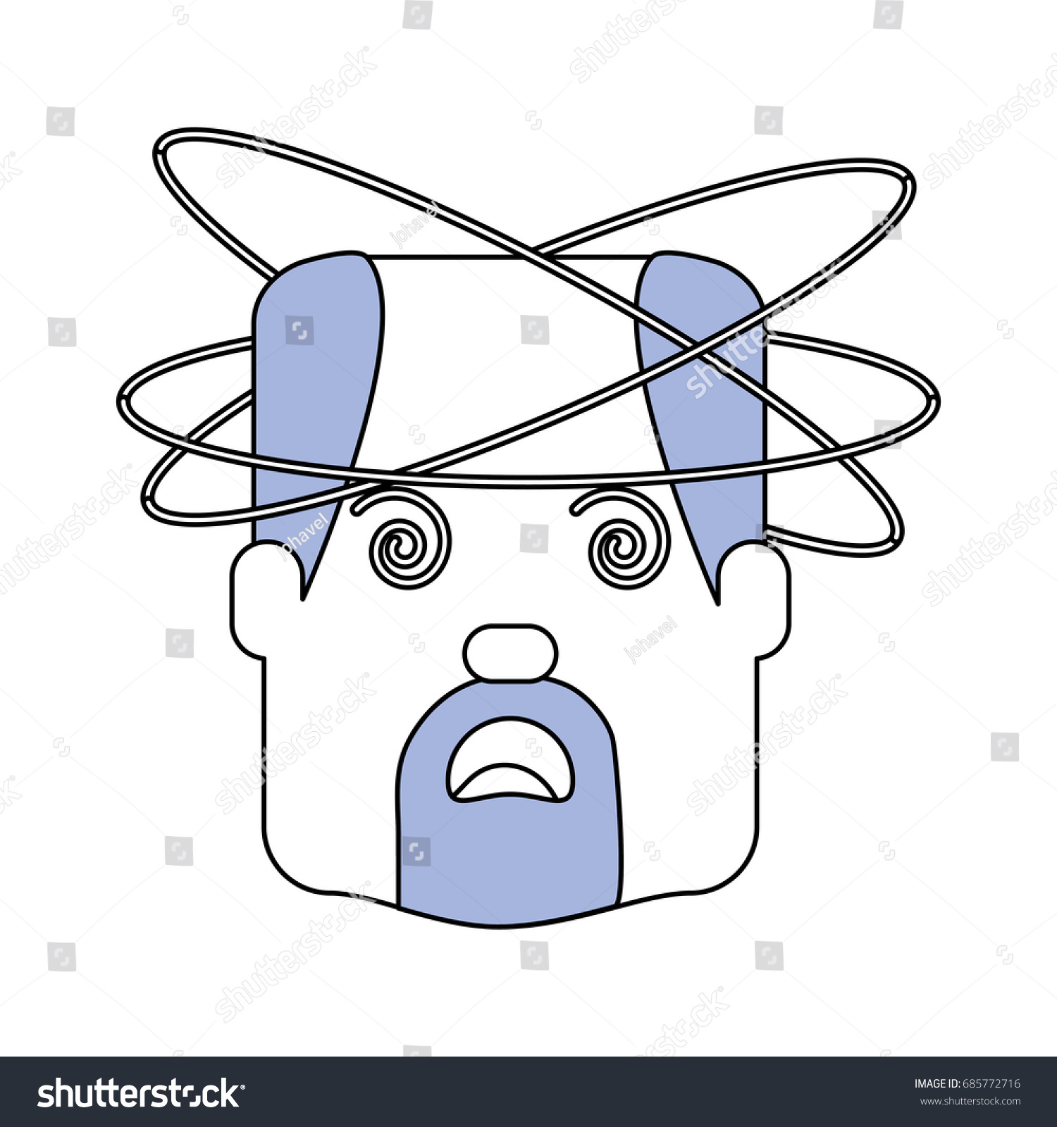 Crazy Man Cartoon Stock Vector (Royalty Free) 685772716 | Shutterstock