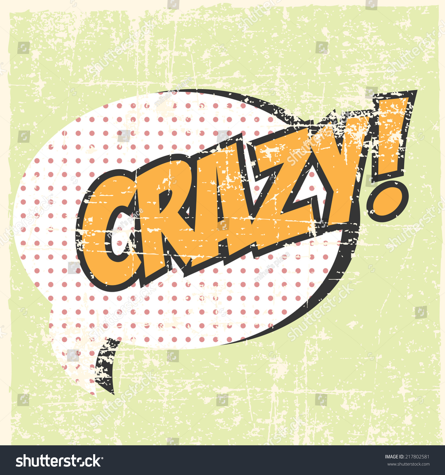 Crazy Pop Art Background Illustration Vector: เวกเตอร์สต็อก (ปลอดค่า ...