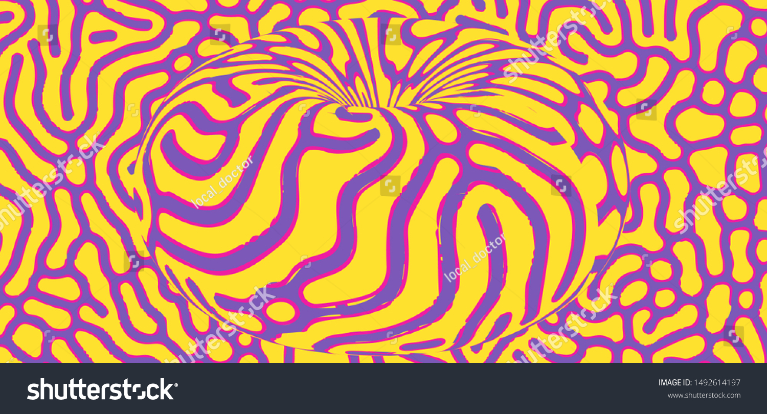 Crazy Psychedelic Pattern Googie Style Abstract Stock Vector (Royalty ...