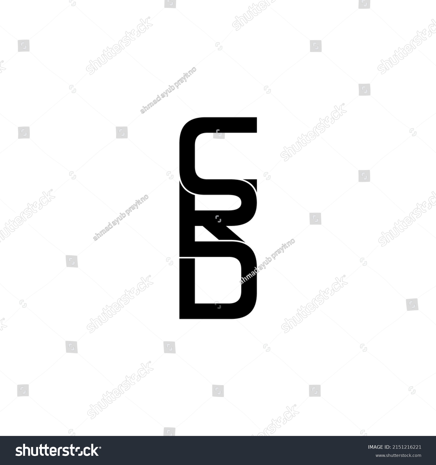 Crd Typography Letter Monogram Logo Design Stock Vector (Royalty Free ...