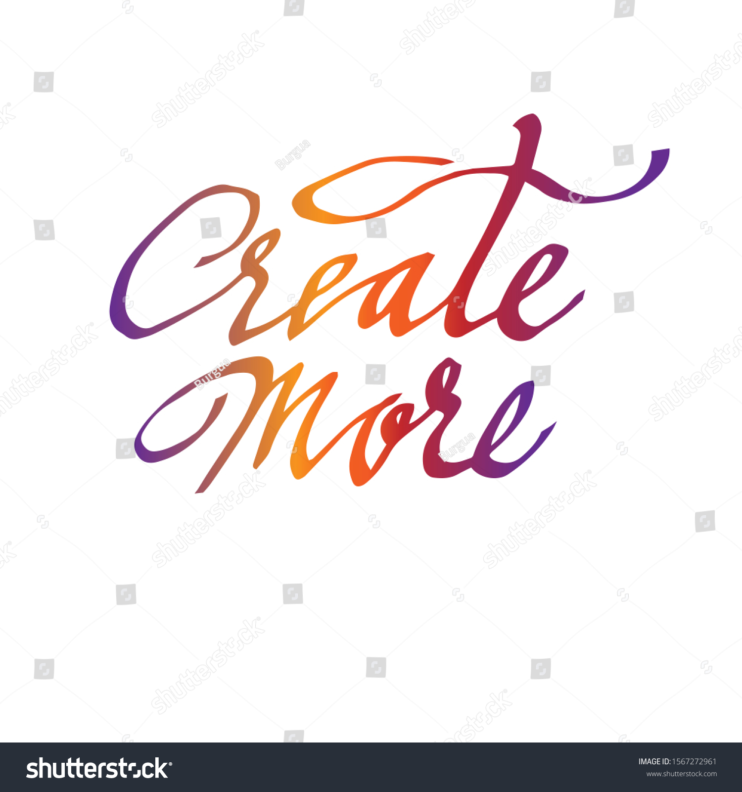 Create More Lettering Calligraphy Lettering Vector Stock Vector ...