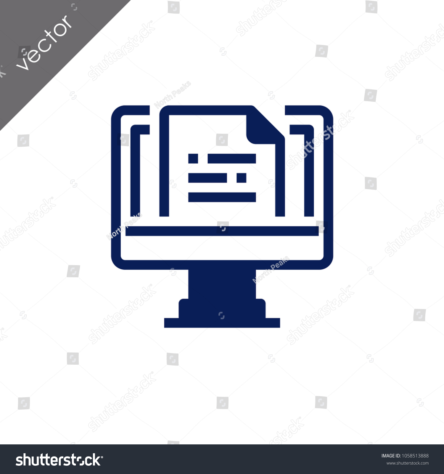 Creating Report Icon Stock Vector (Royalty Free) 1058513888 | Shutterstock