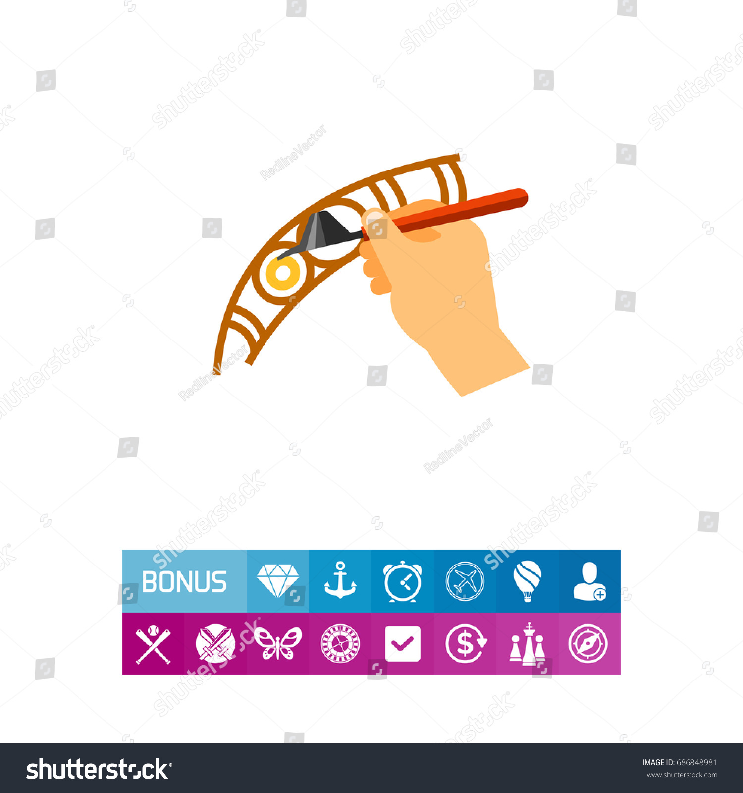 Creating Traditional Batik Canting Icon Stock Vector (Royalty Free ...