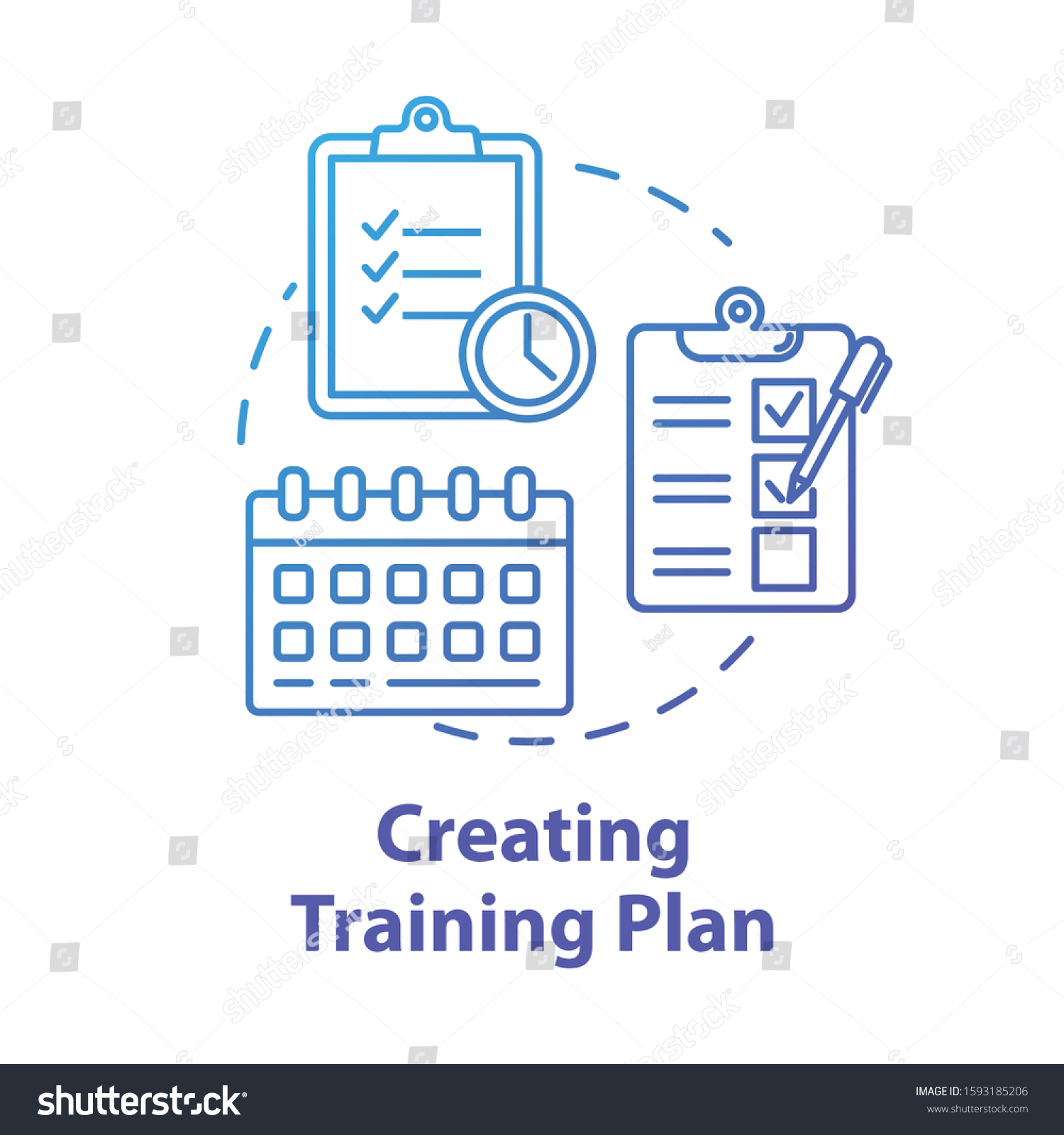 Creating Training Plan Concept Icon Task Stock Vector (Royalty Free ...