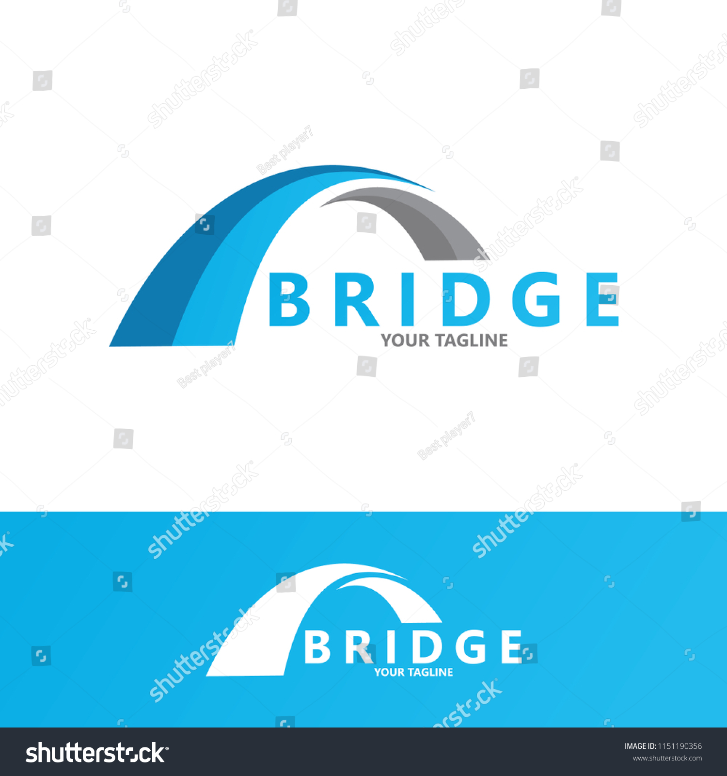 Creative Abstract Bridge Logo Design Template Stock Vector (Royalty ...