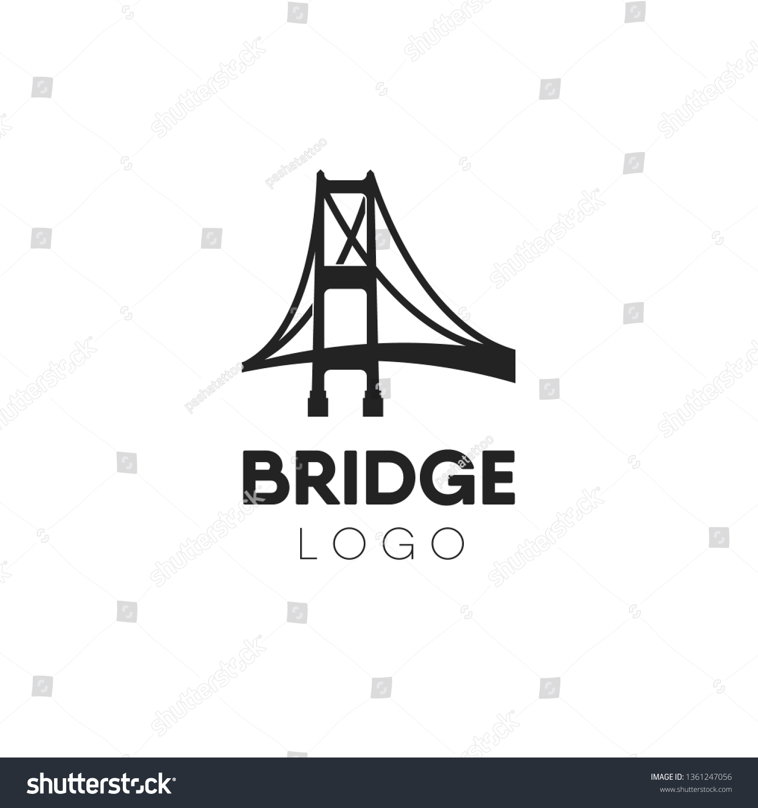 Creative Abstract Bridge Logo Design Template Stock Vector (Royalty ...