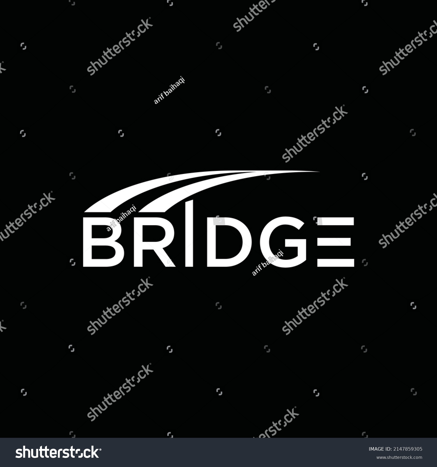 Creative Abstract Bridge Logo Design Template Stock Vector (Royalty ...