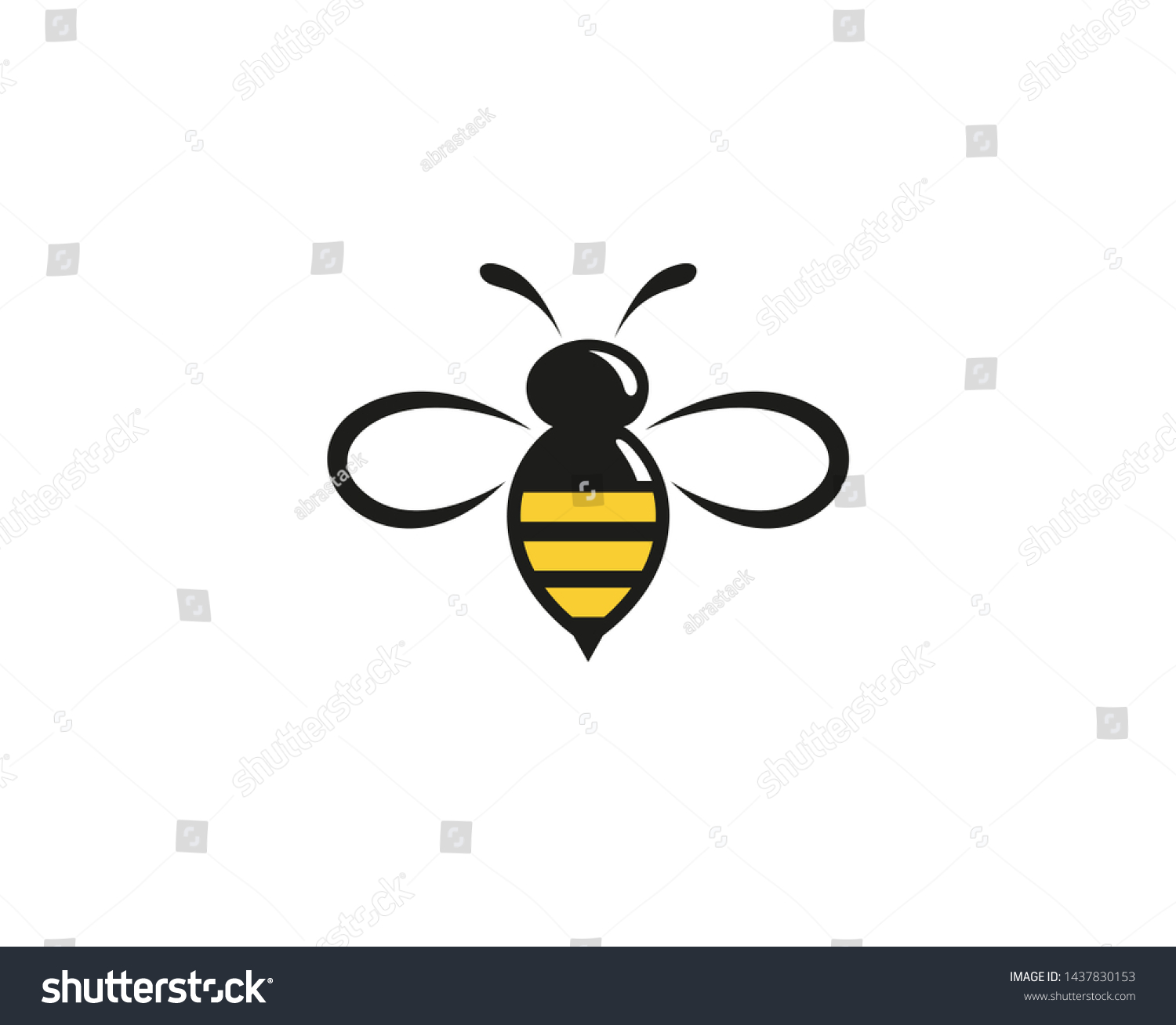 Creative Abstract Bumblebee Logo Design Vector: เวกเตอร์สต็อก (ปลอดค่า ...