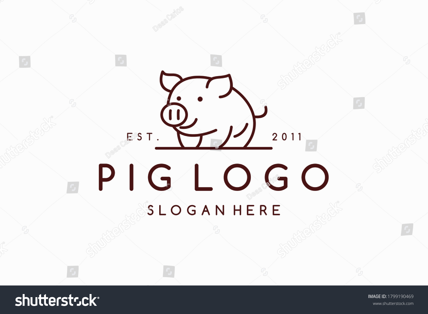 Creative Abstract Pig Logo Design Vector Stock Vector (Royalty Free ...