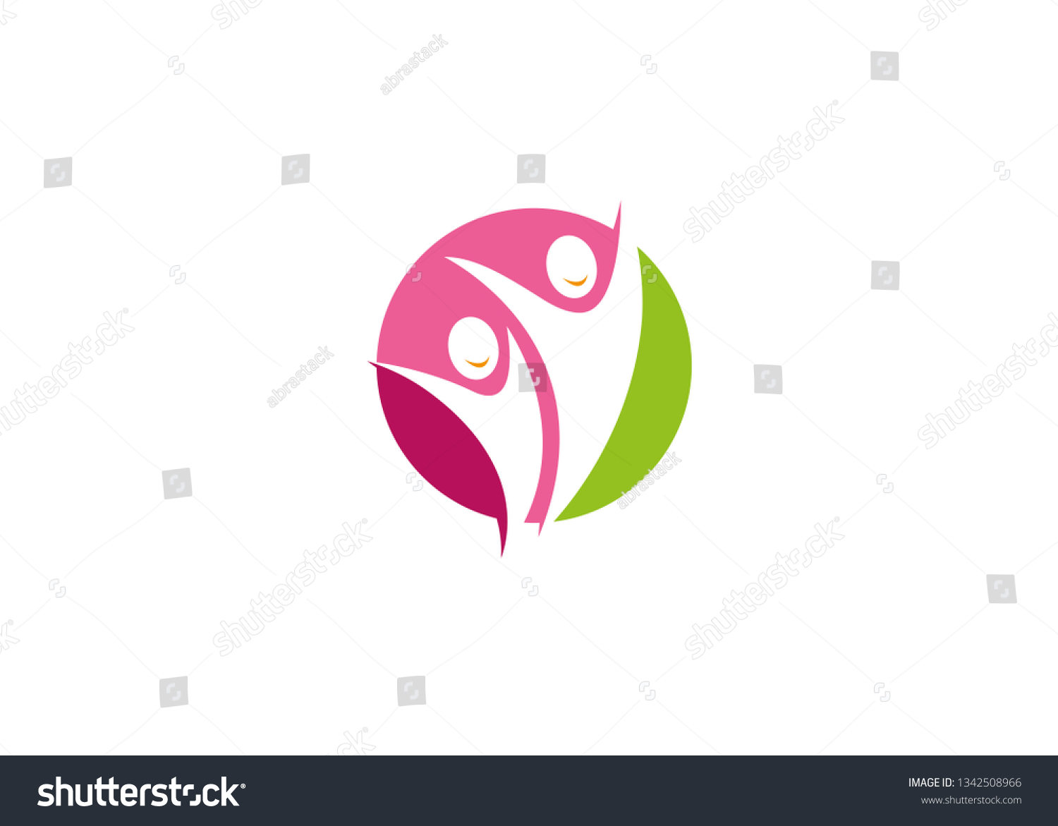 Creative Abstract Two Body Logo Design Stock Vector (Royalty Free ...