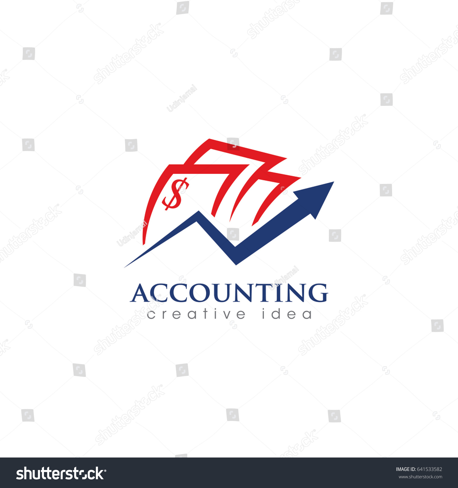 Creative Accounting Concept Logo Design Template Stock Vector (Royalty ...