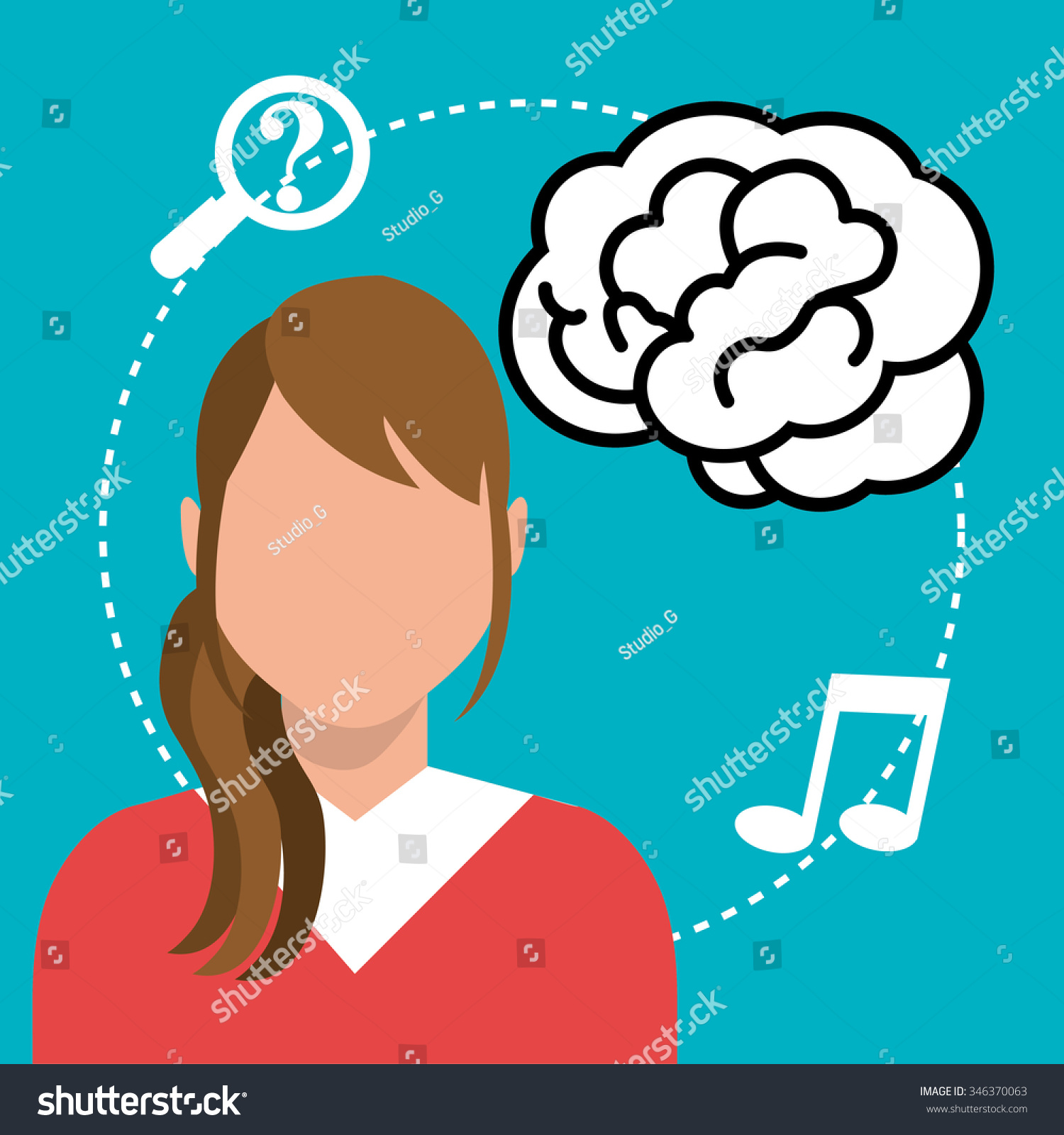 Creative Intelligent Mind Graphic Design Vector Stock Vector (Royalty ...