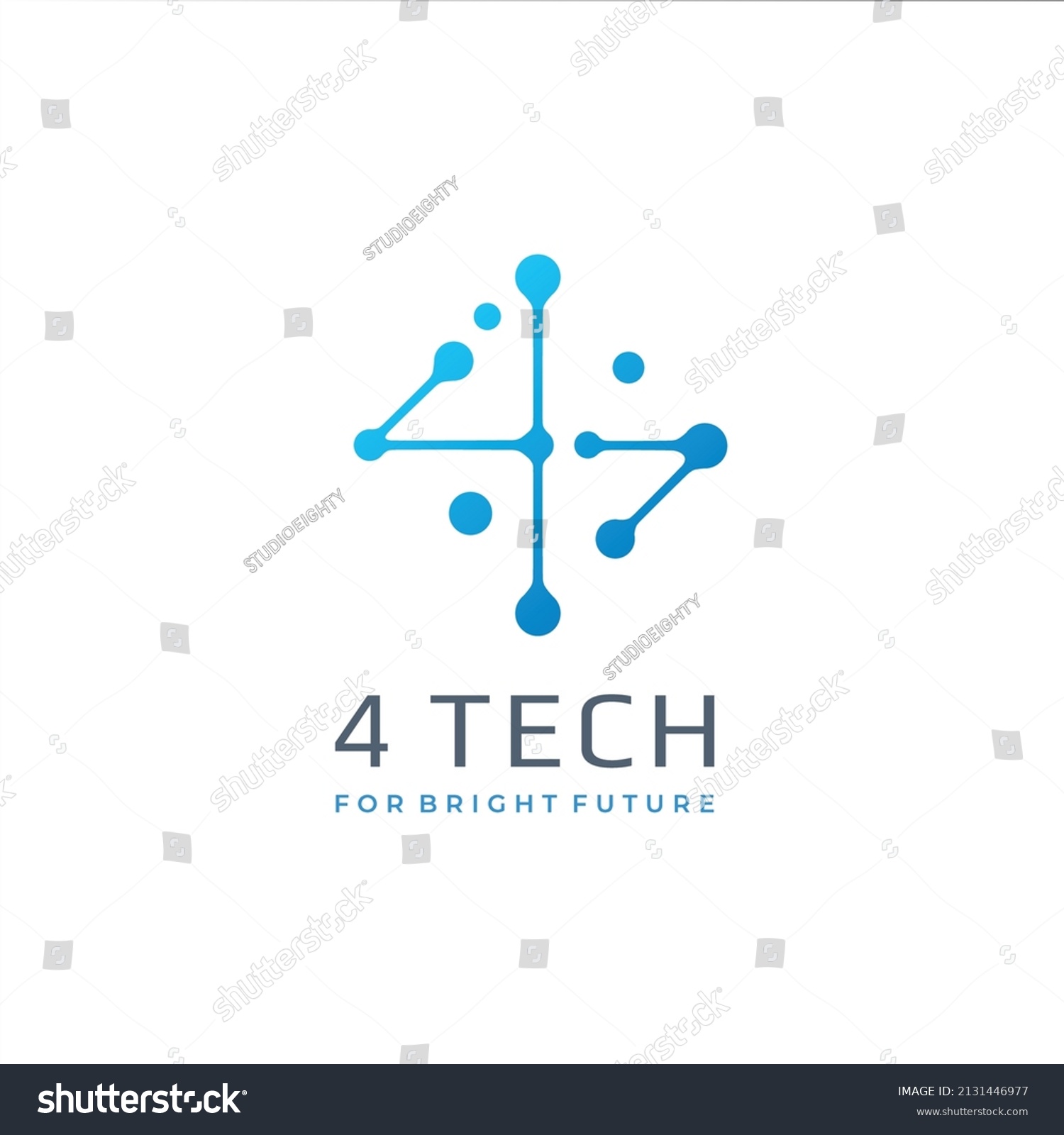 Creative Minimalist Technology Logo Design Stock Vector (Royalty Free ...