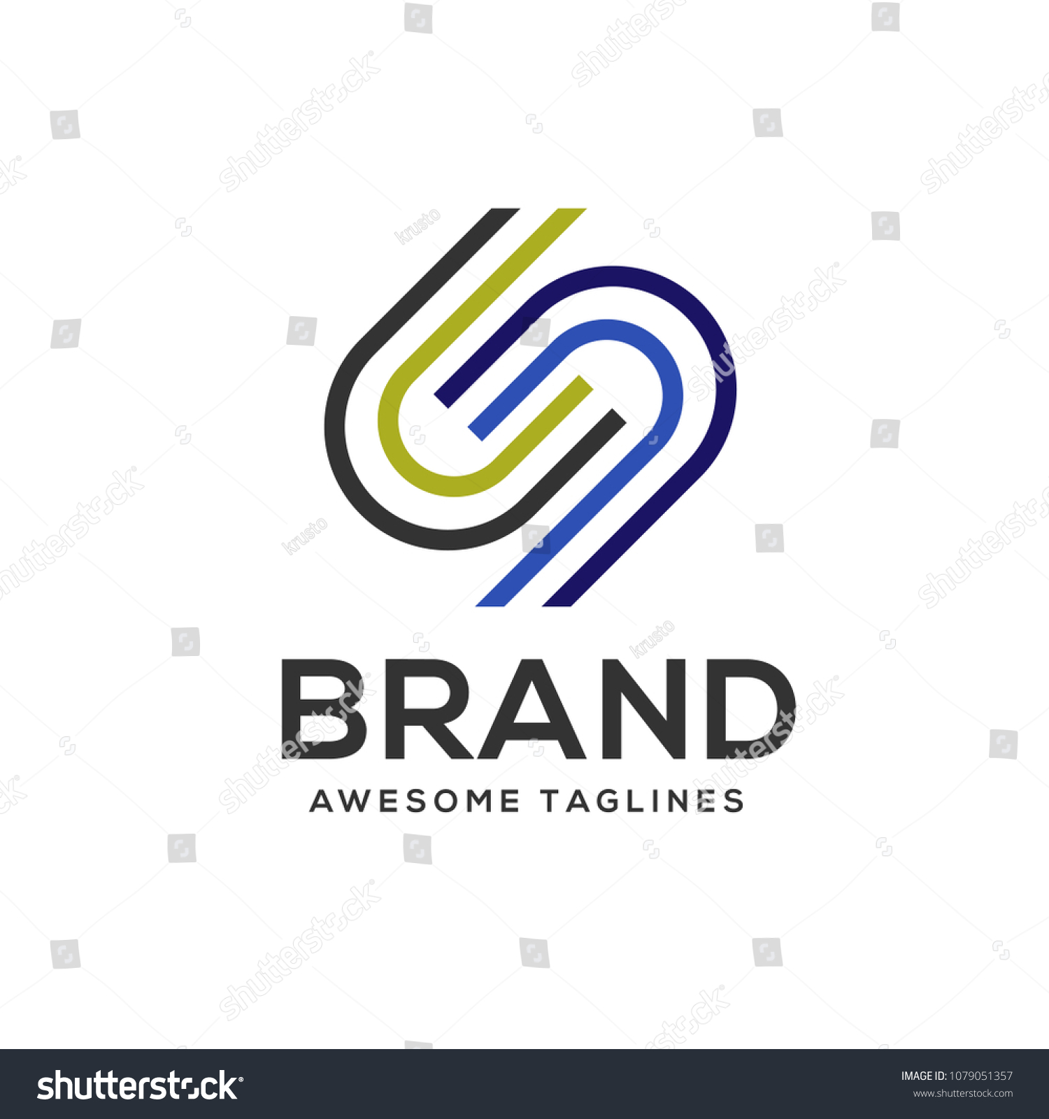 Creative Simple Letter S Logo Vector Stock Vector (Royalty Free) 1079051357