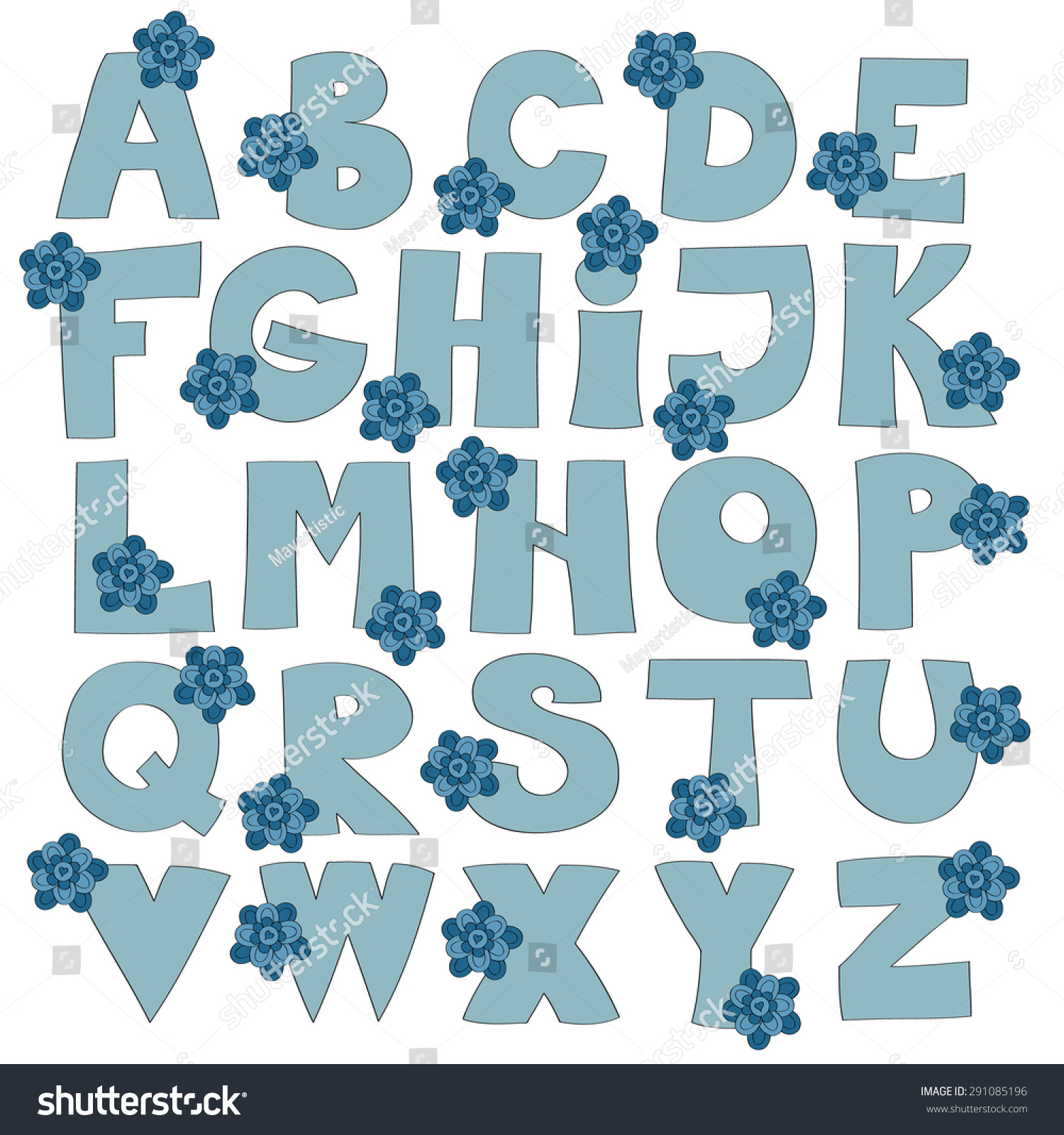 Creative Unique Alphabet Vector Illustration Stock Vector (Royalty Free ...