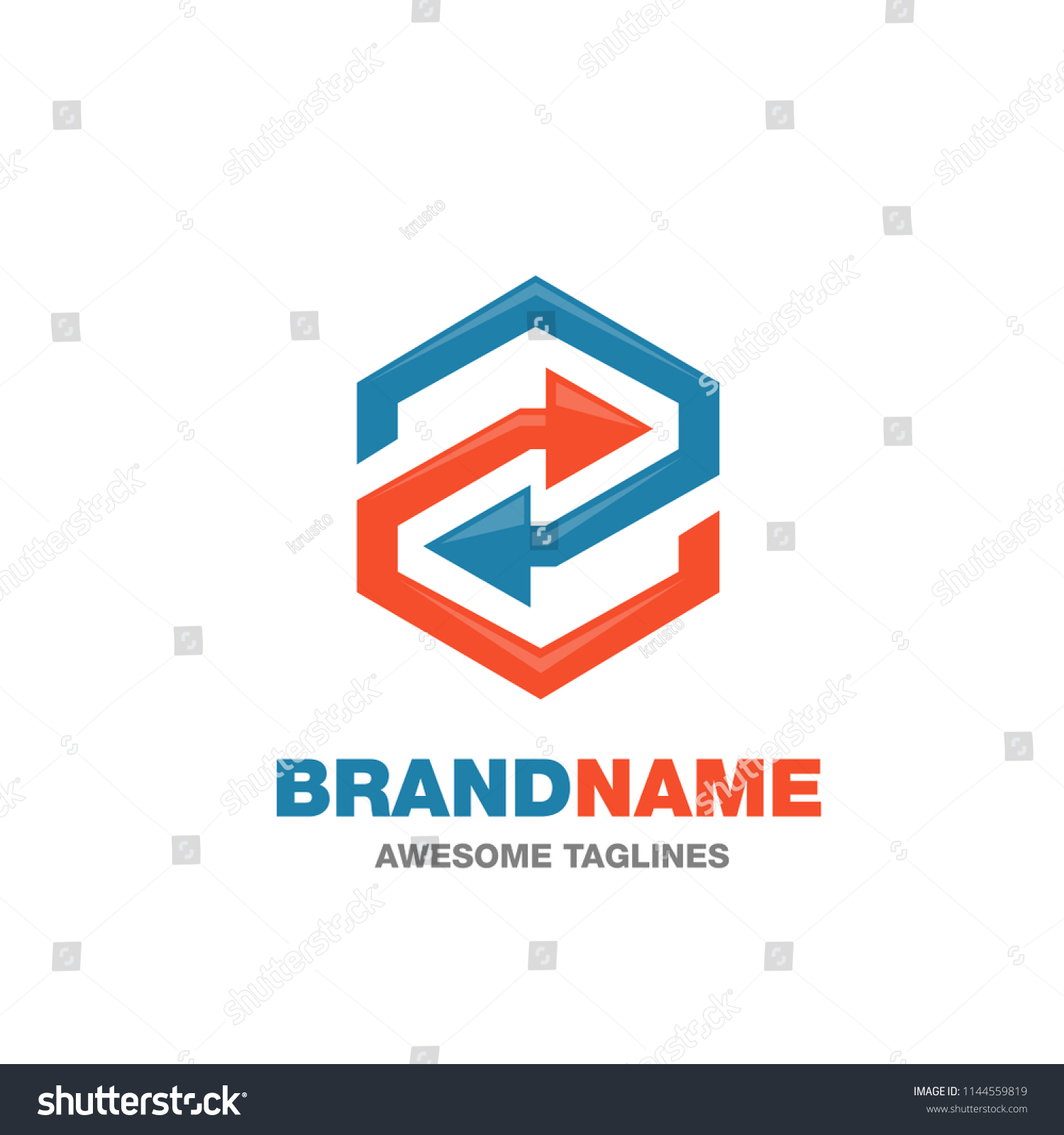 Creative Arrows Link Logo Concept Illustration Stock Vector (Royalty ...