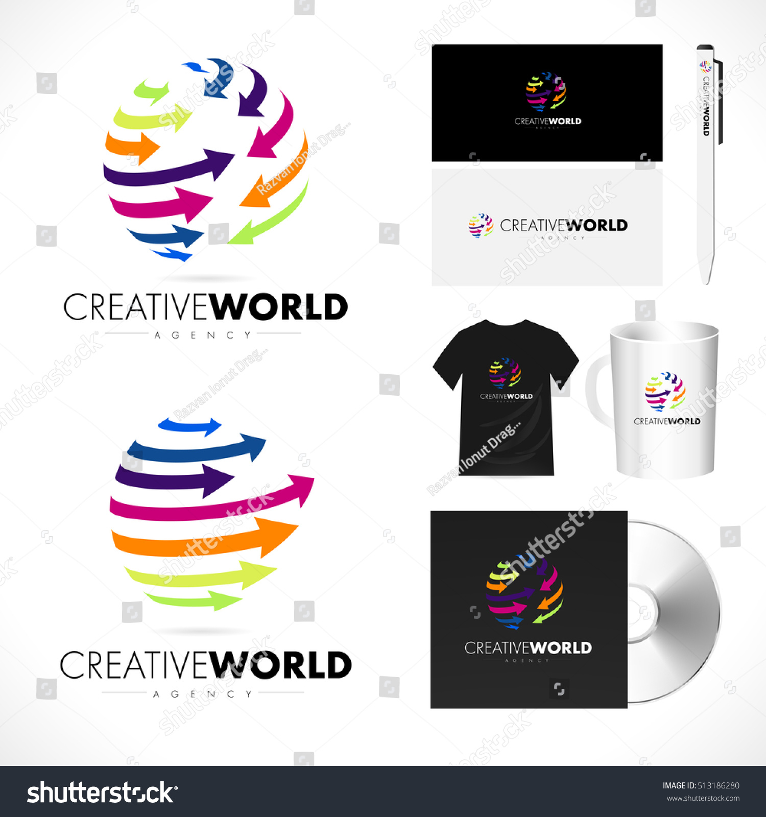 Creative Arrows Sphere Logo Design Vector Stock Vector (Royalty Free ...