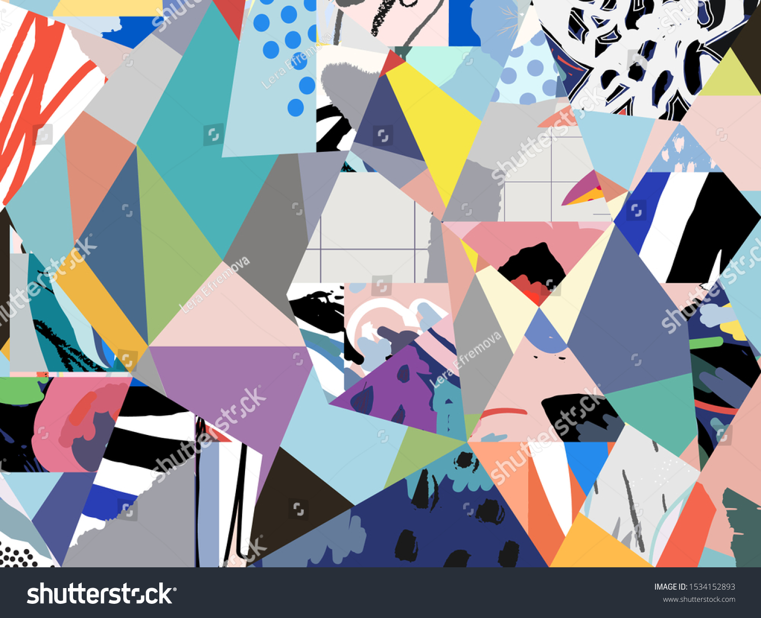 Creative Art Header Different Shapes Textures: vector de stock (libre ...