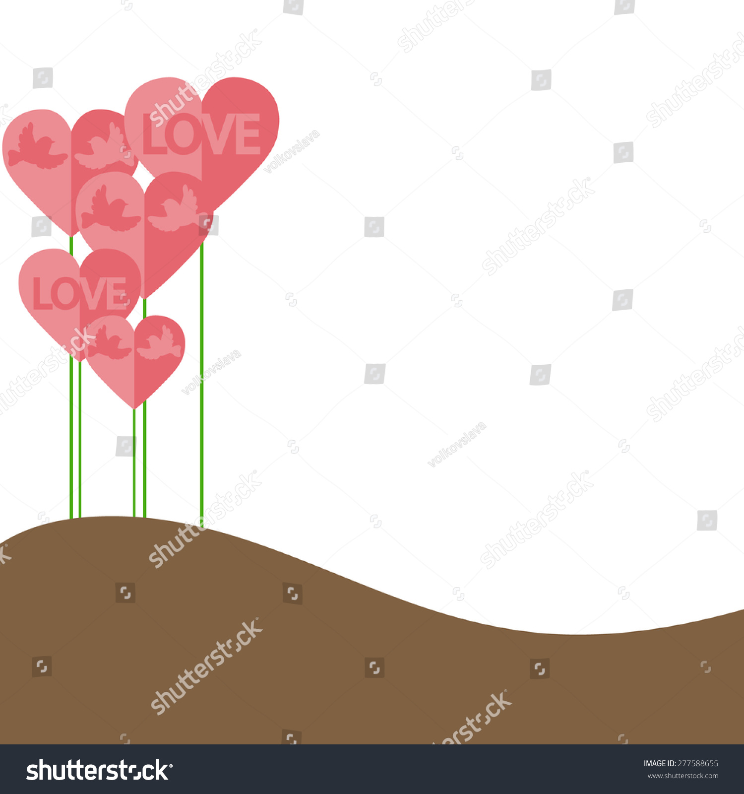 Creative Banner Design Hearts Background Vector Stock Vector (Royalty ...