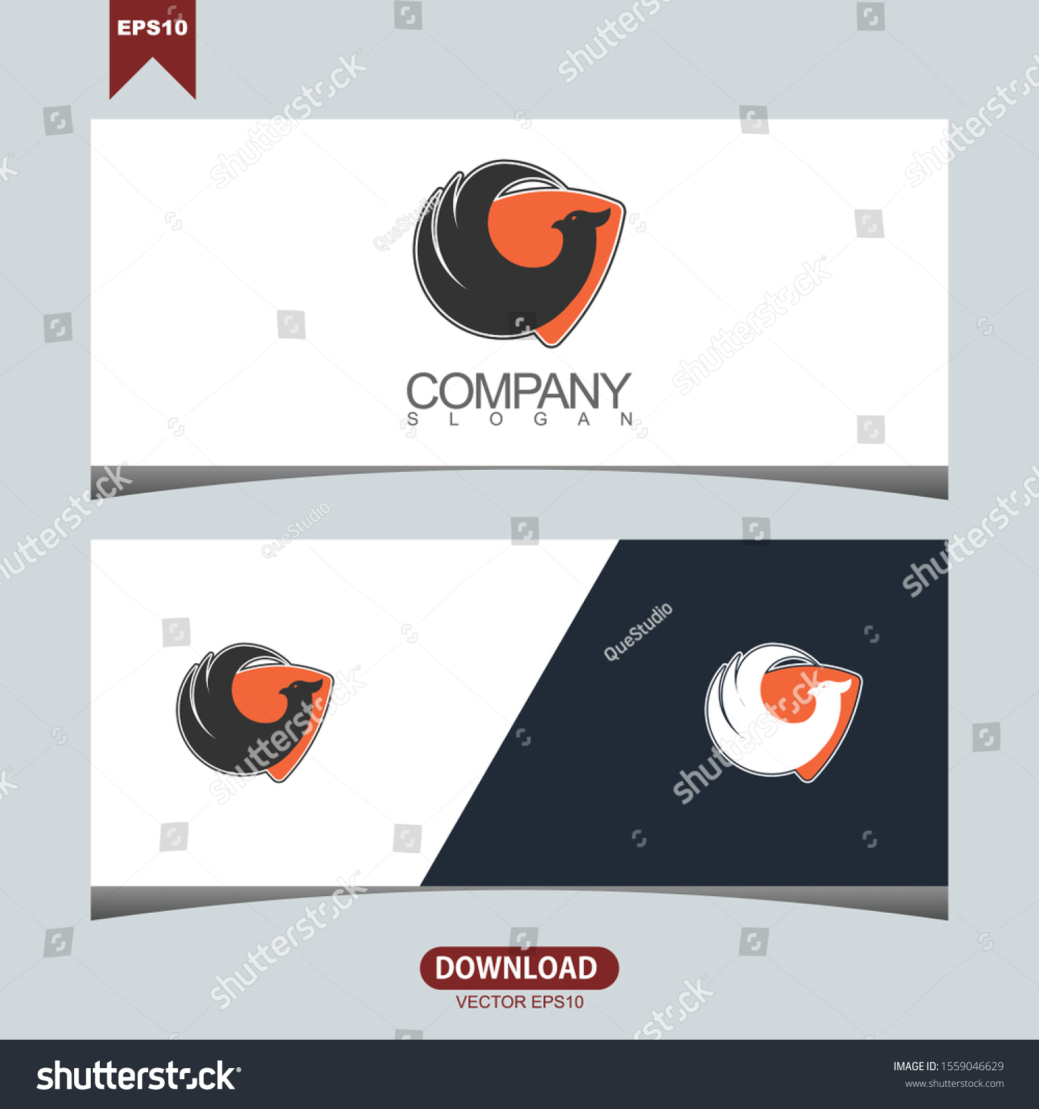 Creative Bird Shield Concept Logo Vector Stock Vector (Royalty Free ...
