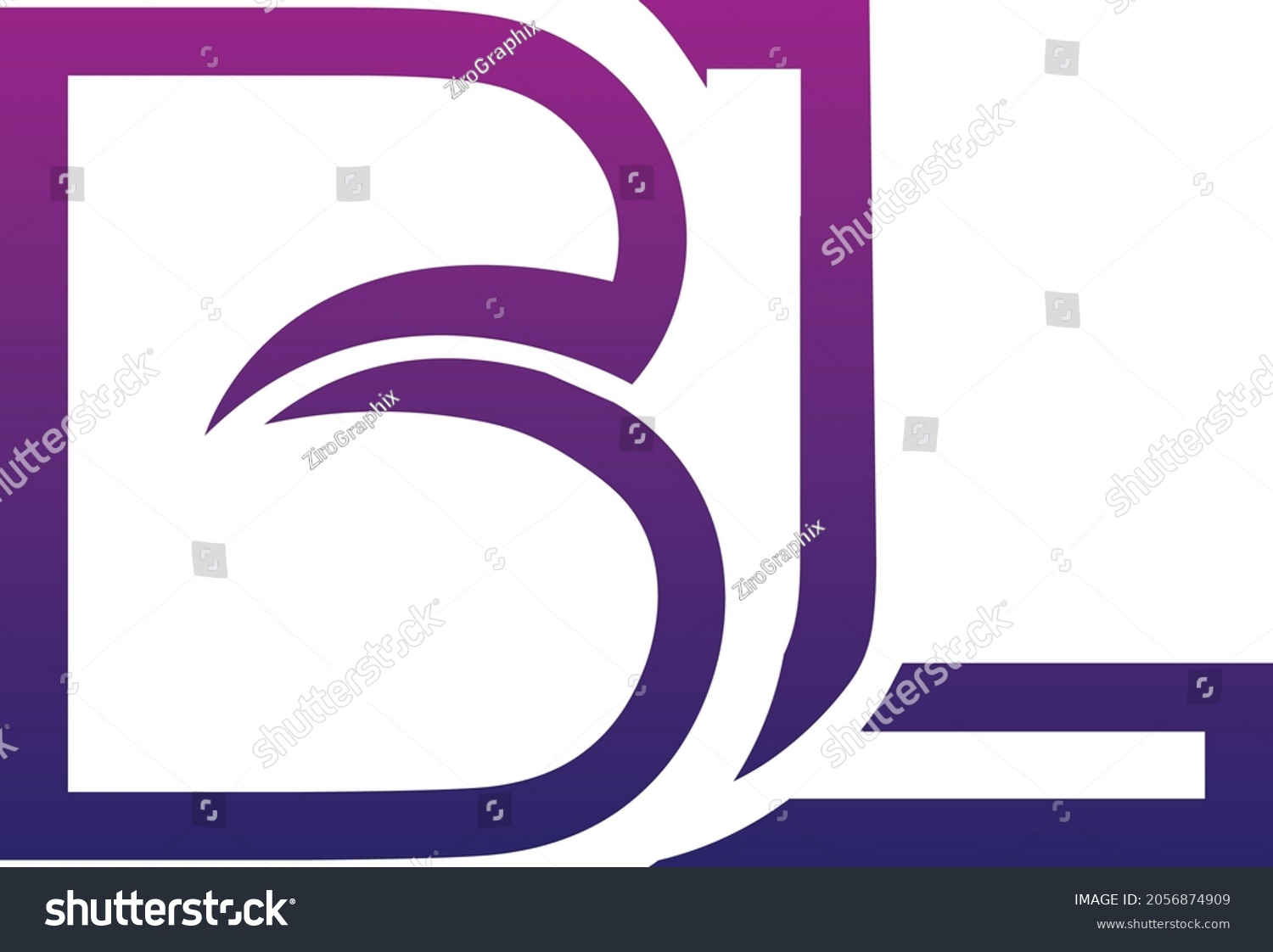 Creative Bl Logo Icon Design Stock Vector (Royalty Free) 2056874909 ...