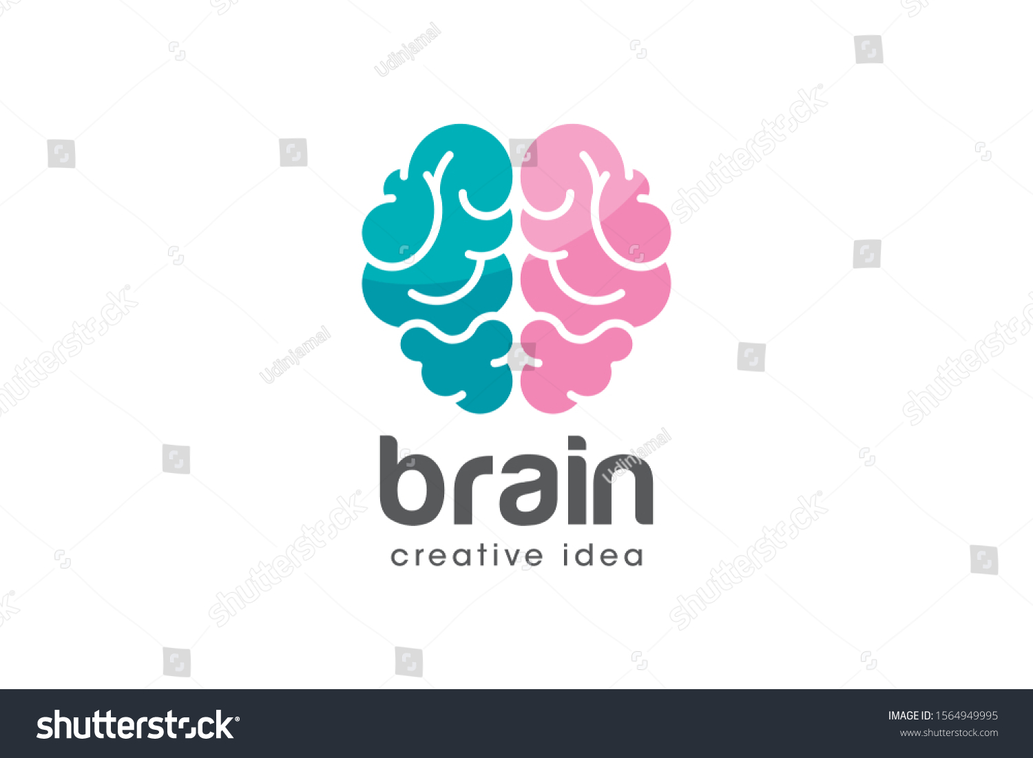Creative Brain Concept Logo Design Template Stock Vector (Royalty Free ...