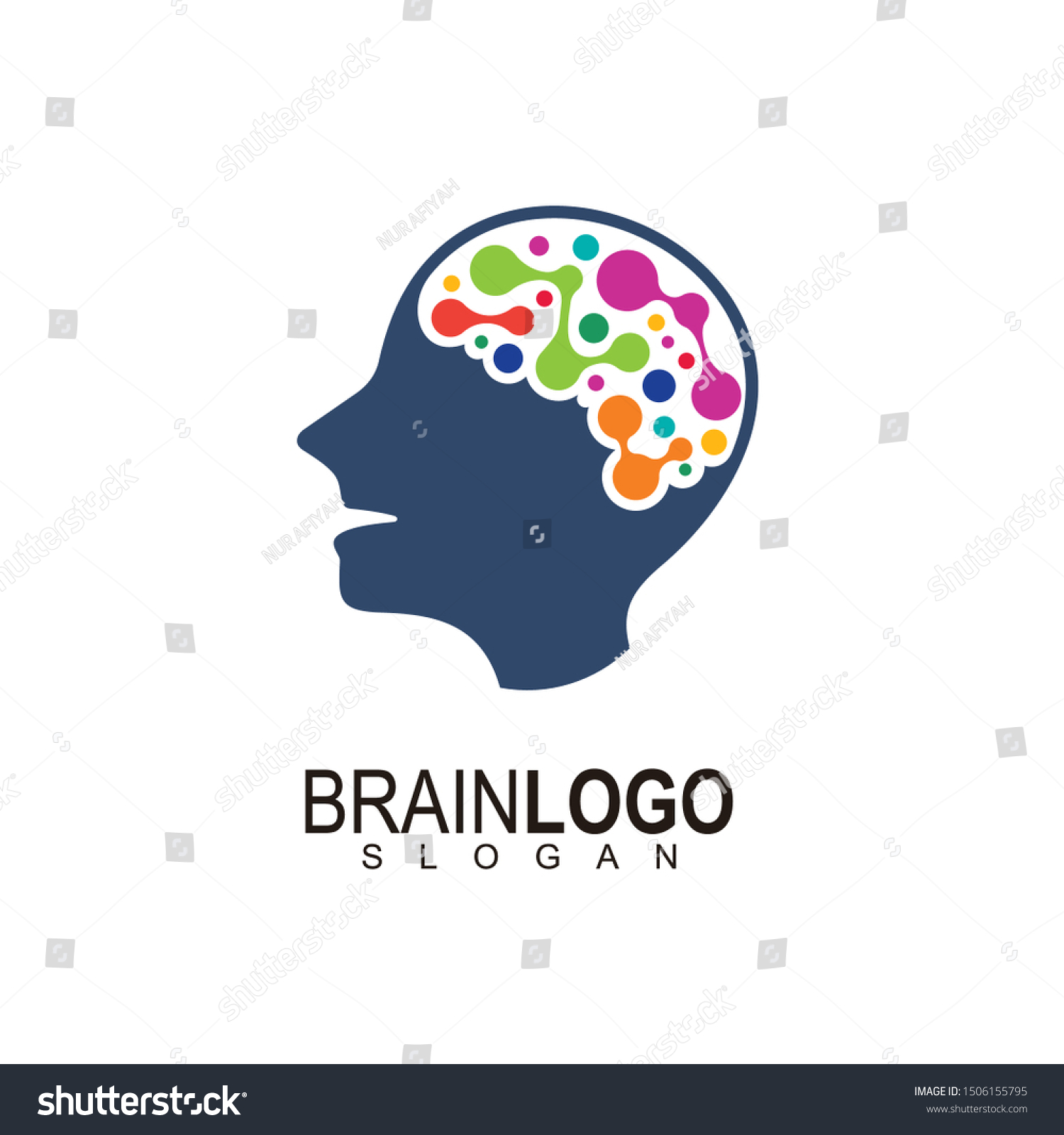 Creative Brain Concept Logo Design Template Stock Vector (Royalty Free ...