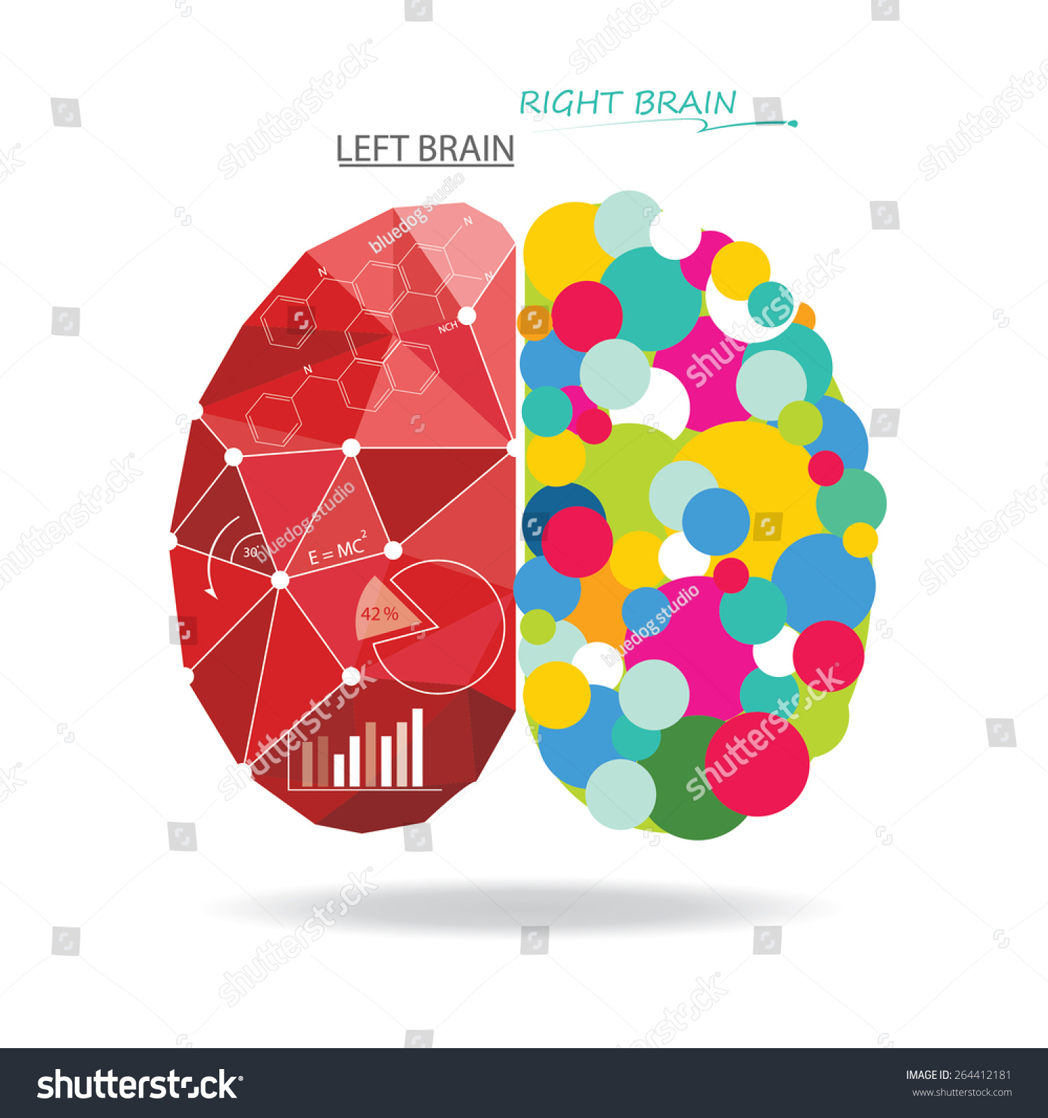 Creative Brain Idea Vector Concept Sciences Stock Vector 264412181 ...