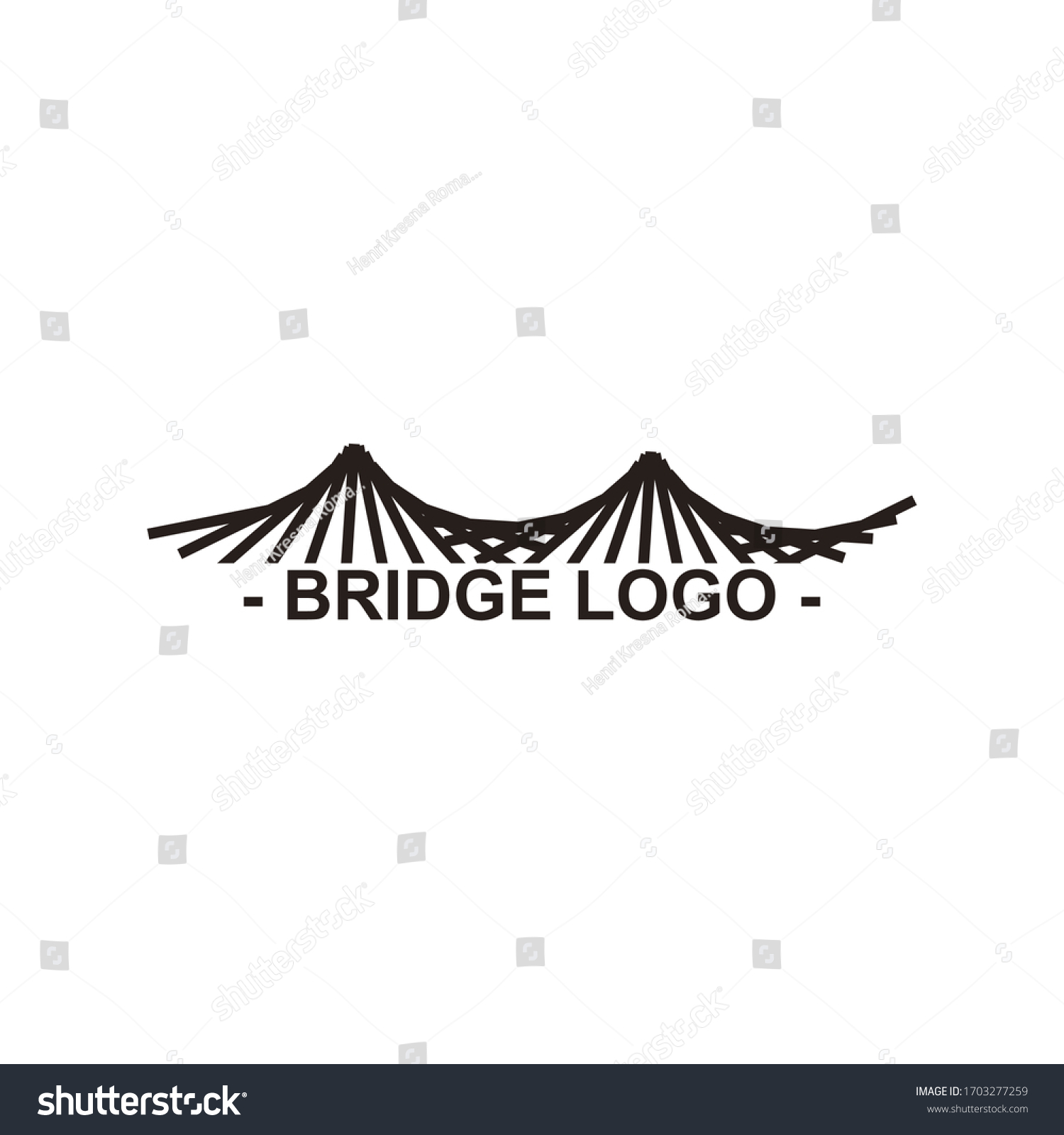 Creative Bridge Logo Design Vector Stock Vector (Royalty Free) 1703277259