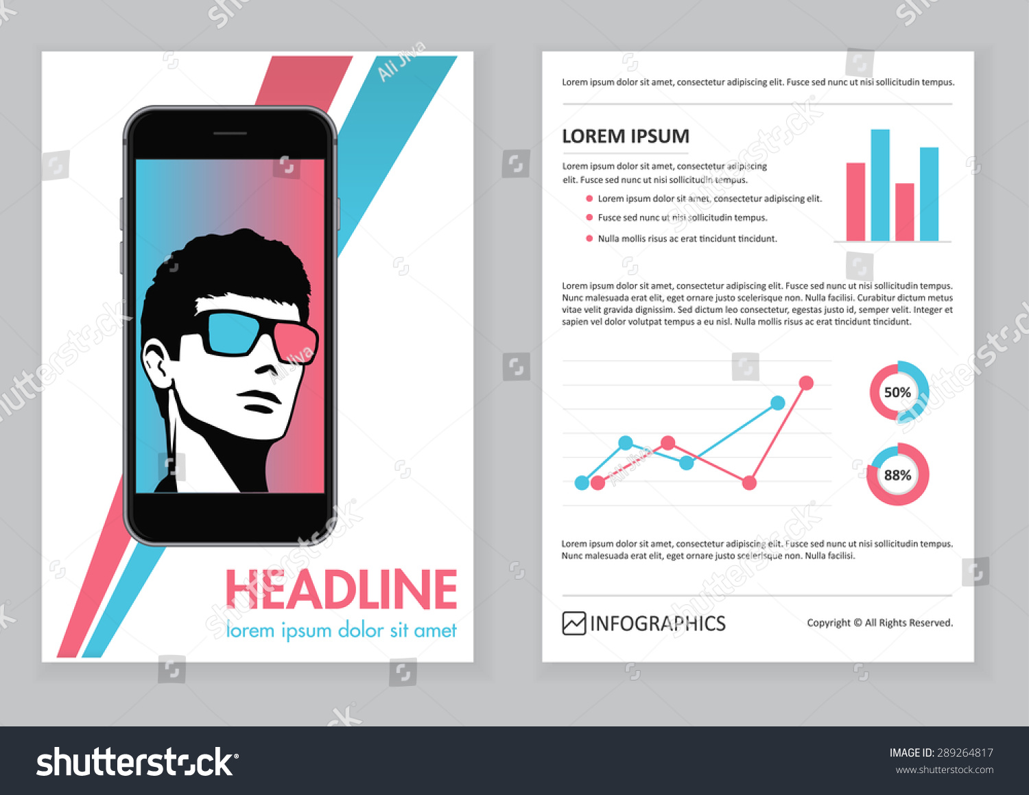 Creative Brochure Template Design Infographic Chart Stock Vector ...
