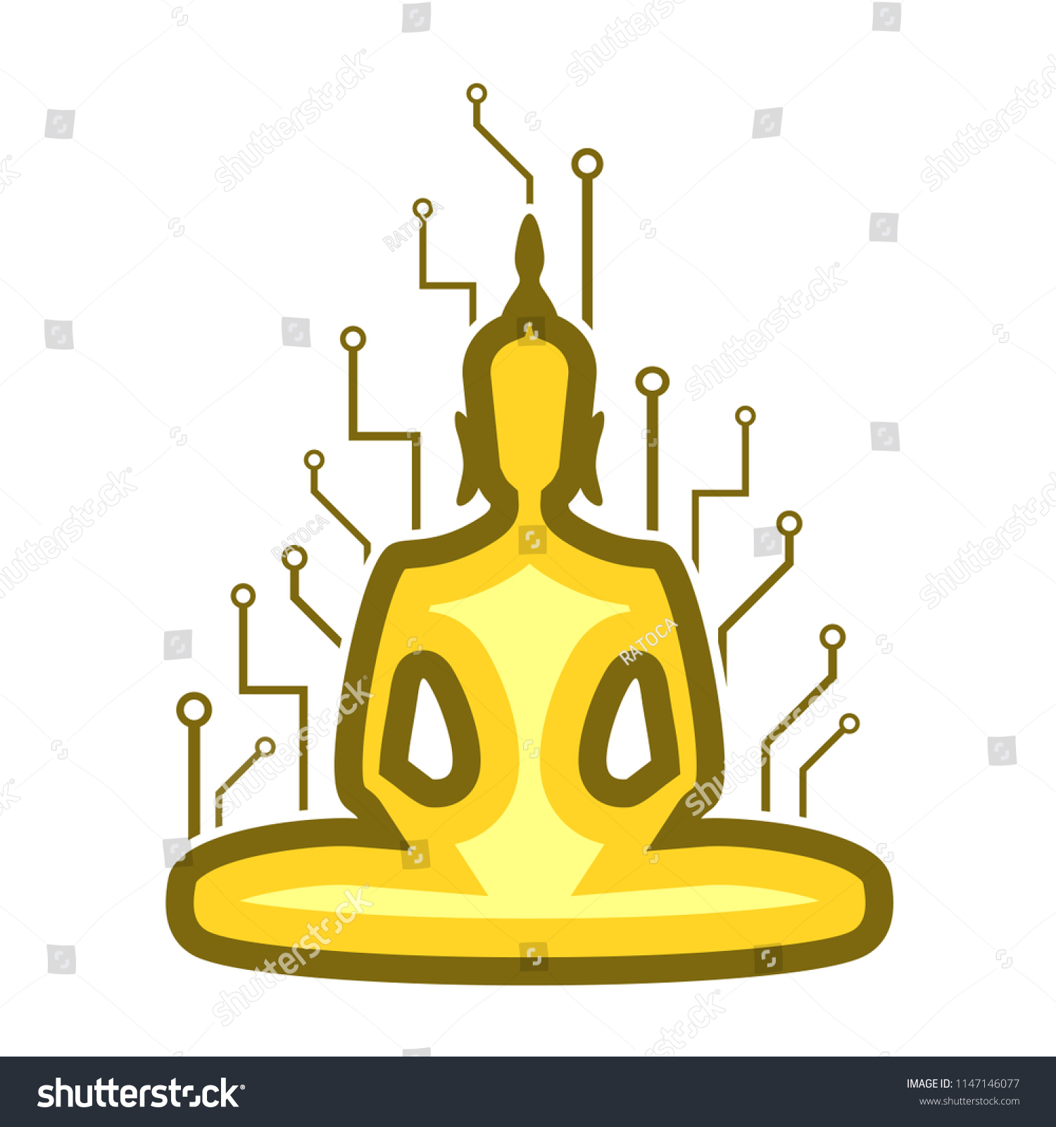 Creative Buddha Symbol Stock Vector (Royalty Free) 1147146077 ...