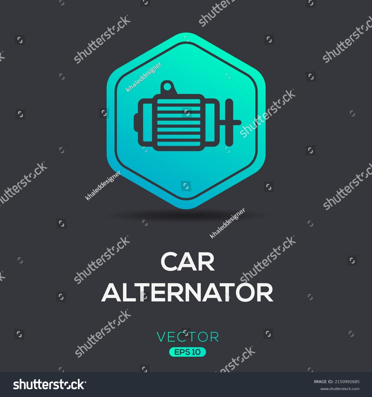 Creative Car Alternator Icon Vector Sign Stock Vector (Royalty Free ...