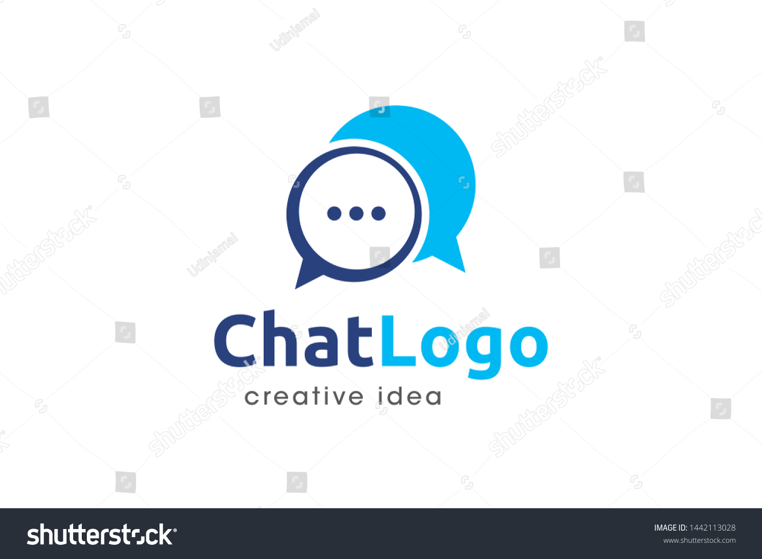 Creative Chat Logo Design Template Stock Vector (Royalty Free ...