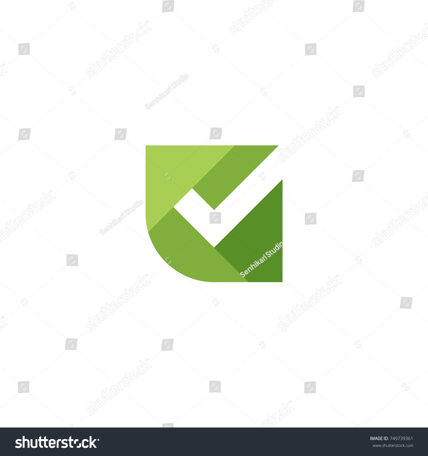 Creative Check Mark Do List Square Stock Vector (Royalty Free) 749739361